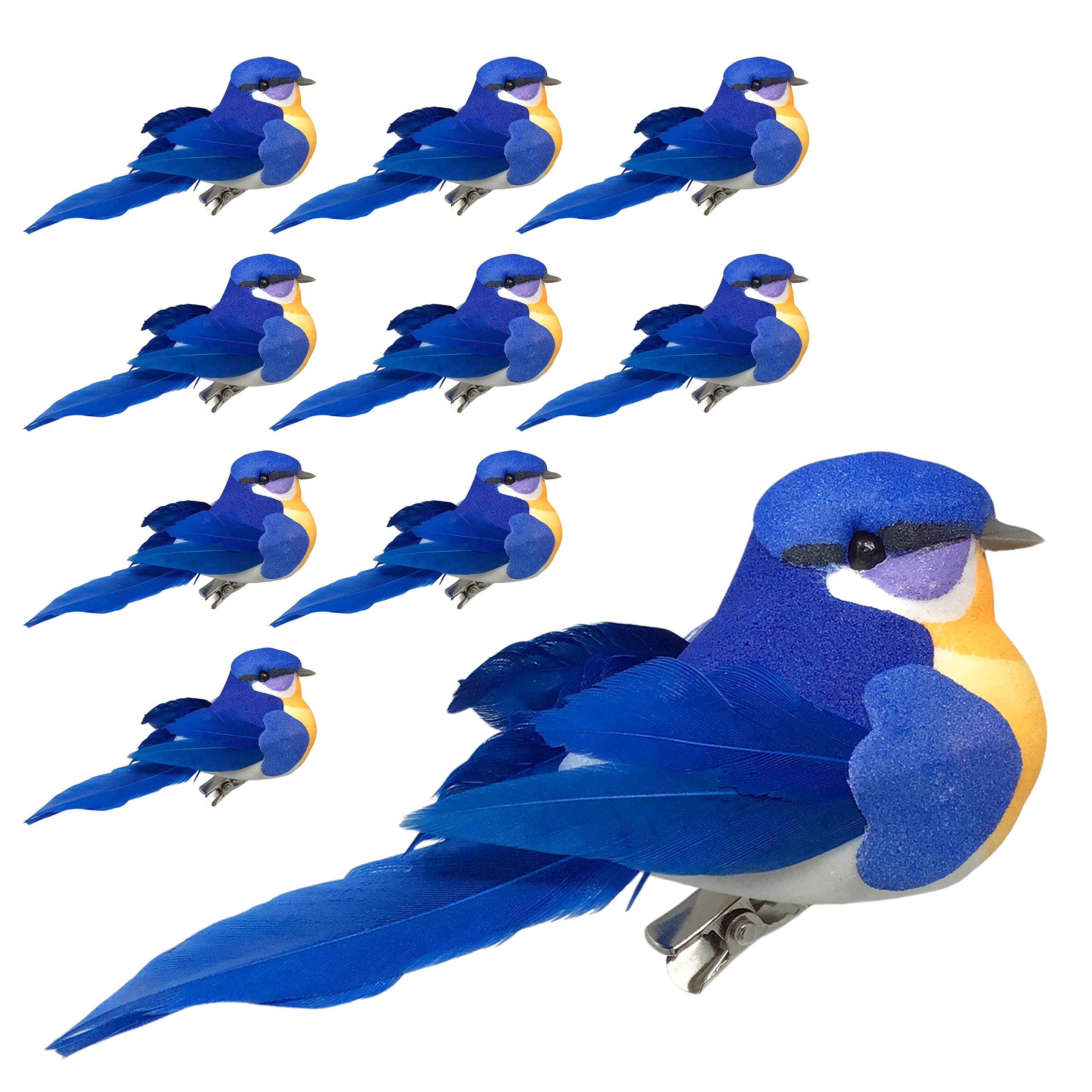 Amazon.com: BANBERRY DESIGNS Bluebird Clip On Bird Decorations - Set of ...