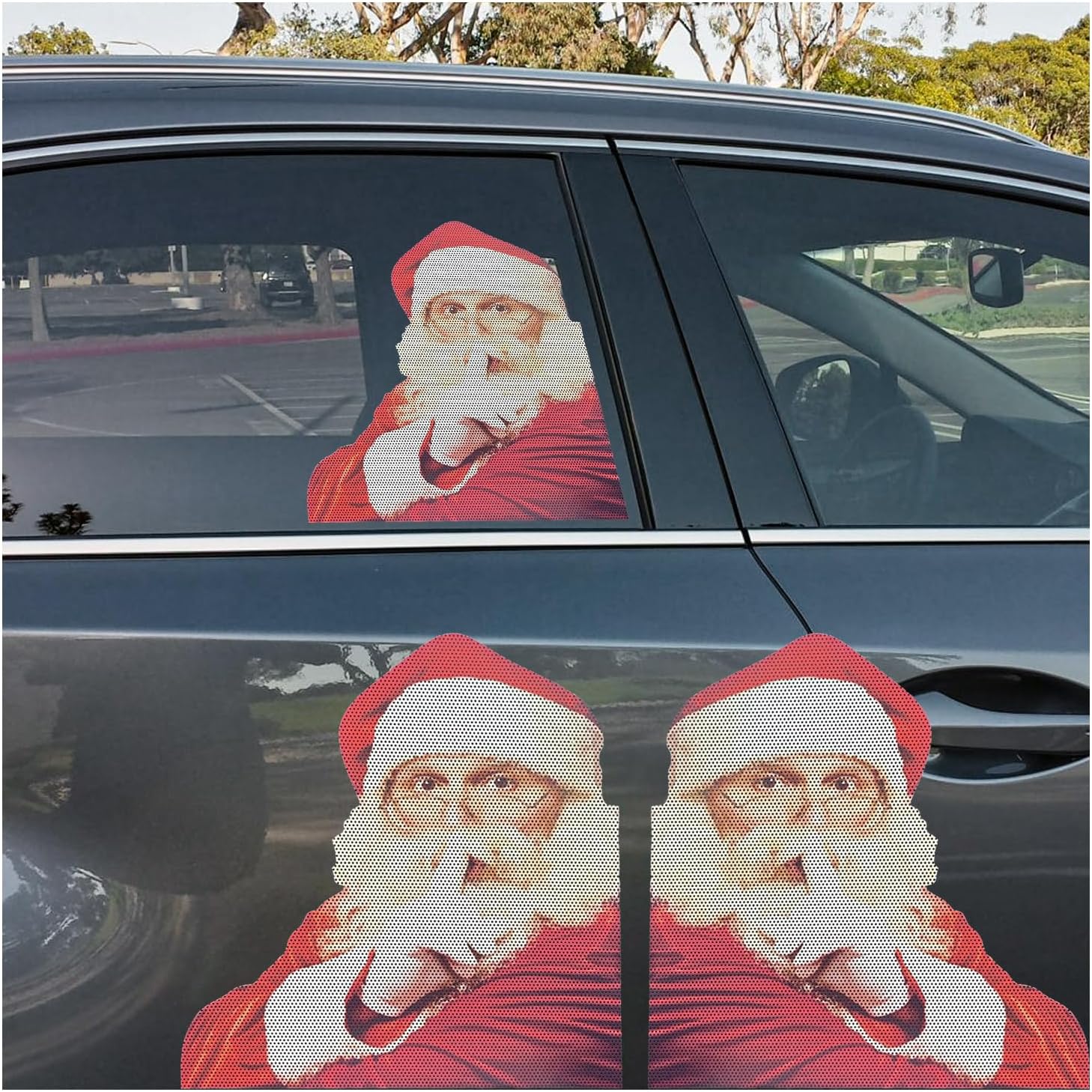 Amazon.com: Augeny 2 PCS Christmas Car Rear Window Stickers, Waterproof ...
