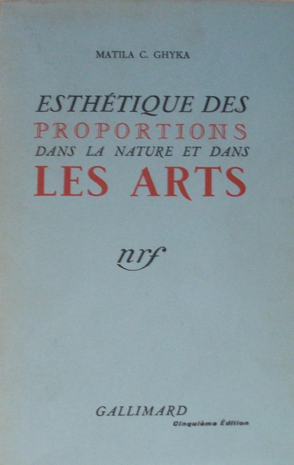 Amazon.com: Esthetique des Proportions dans la Nature et dans Les Arts ...