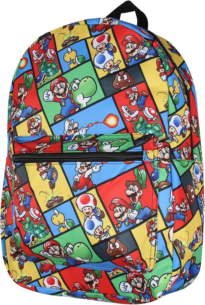 Amazon.com: Bioworld Super Mario Backpack Multi Character Video Game ...