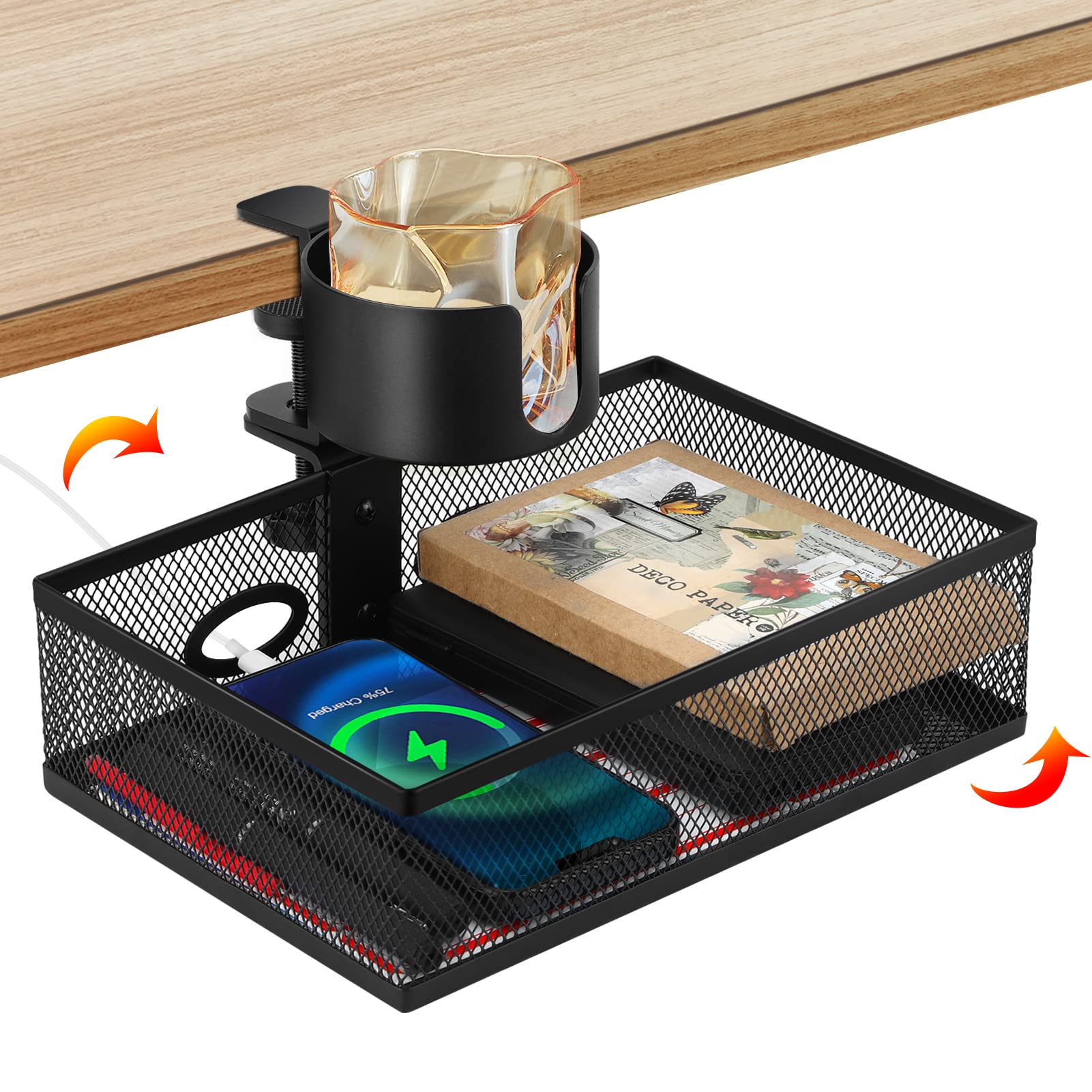 Snapklik.com : Augot 360 Rotary Under Desk Drawer