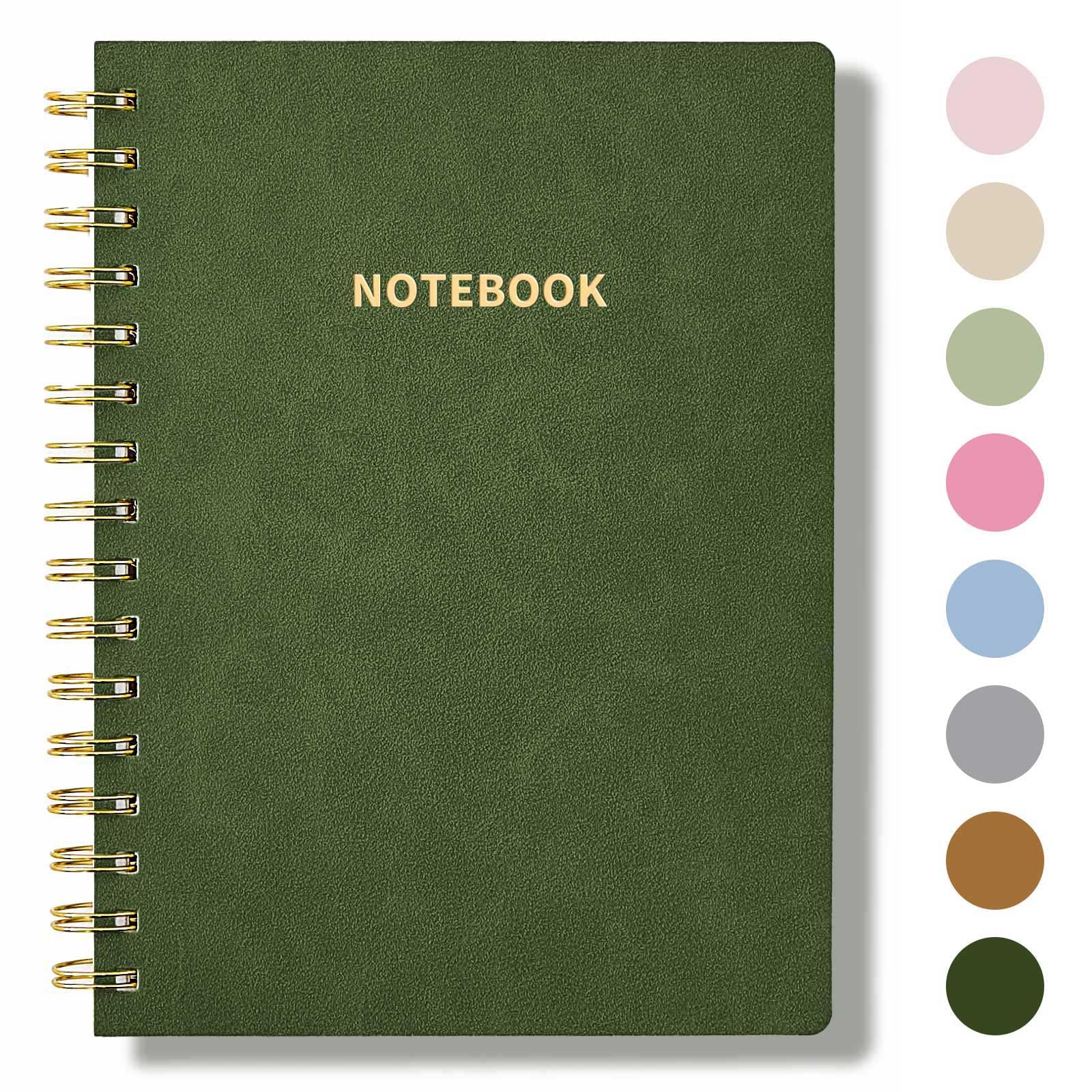 Amazon.com : TSFPapier Spiral Notebook College Ruled Soft Cover Suede ...