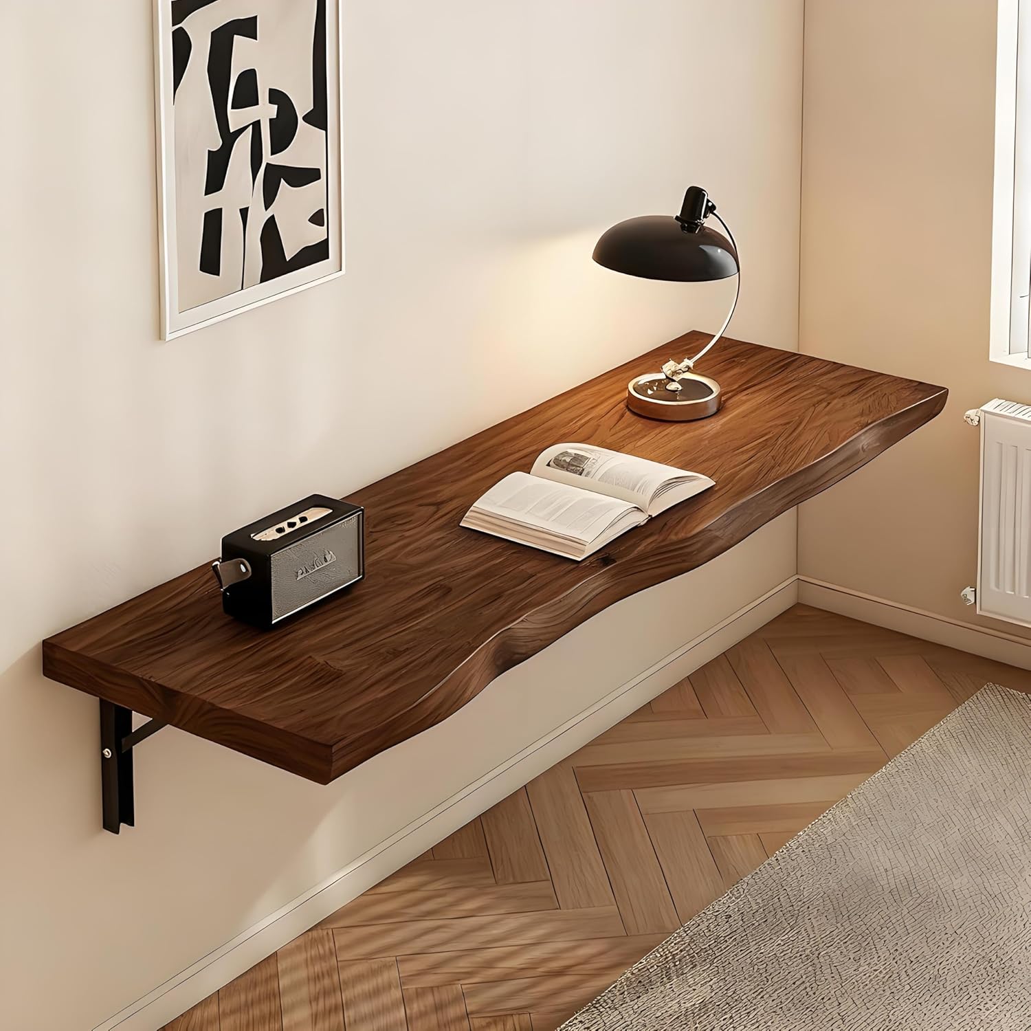Amazon.com: Multifunctional Solid Wood Folding Floating Wall Desk,Wall ...