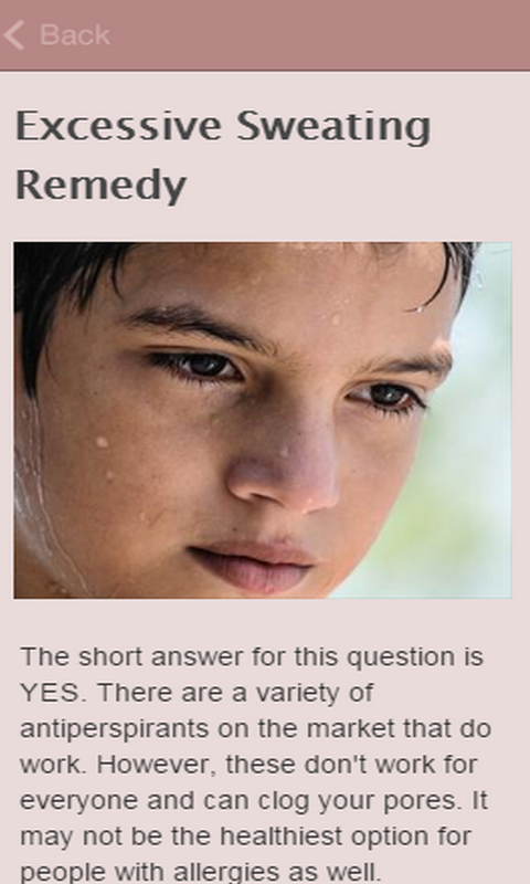 Face Sweating Remedies - App on the Amazon Appstore