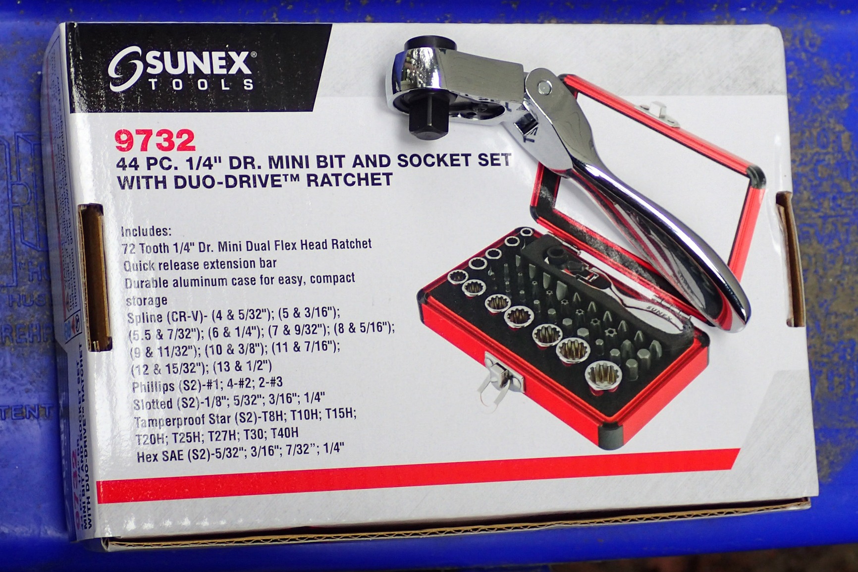 $10/mo - Finance Sunex 9732 44Pc 1/4" Dr Mini Dual Flex Head RATCHET W ...