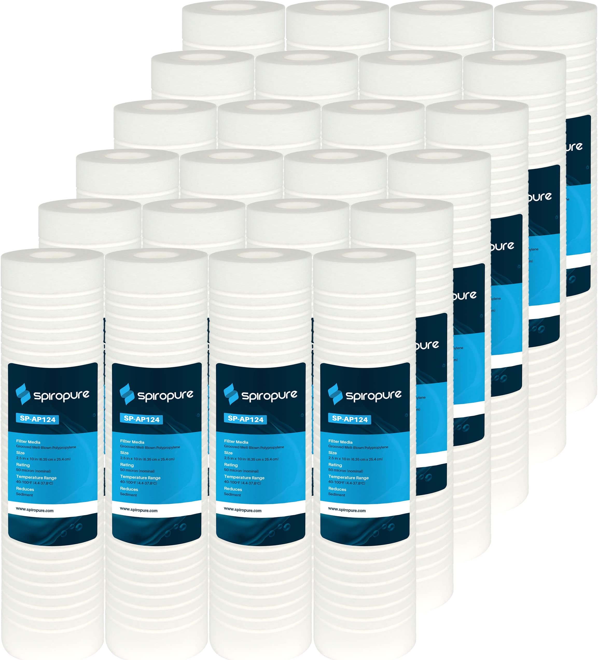 Amazon.com: SpiroPure SP-AP124 10x2.5 50 Micron Grooved Melt-Blown ...