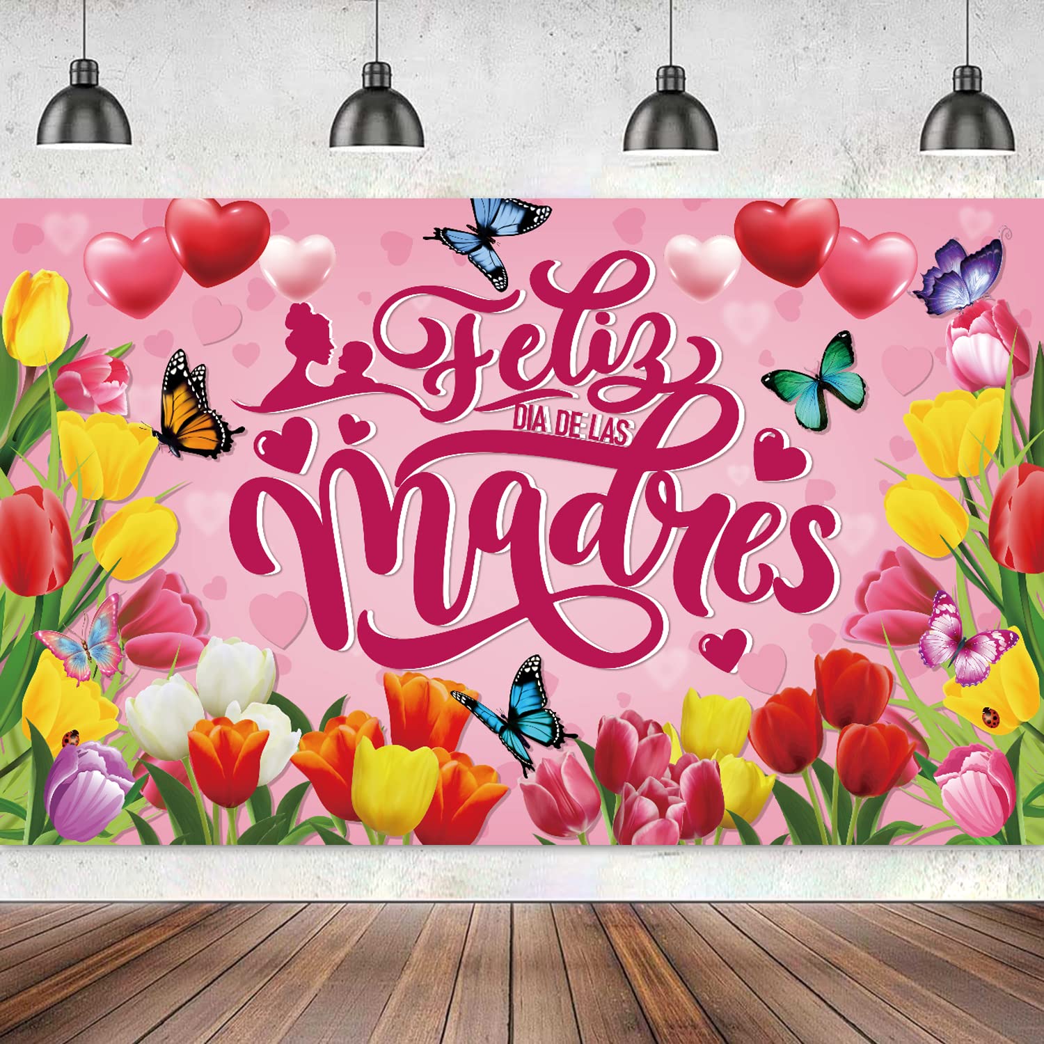 Amazon.com: Large 71" X 43" Feliz Dia De Las Madres Banner, Feliz Dia ...