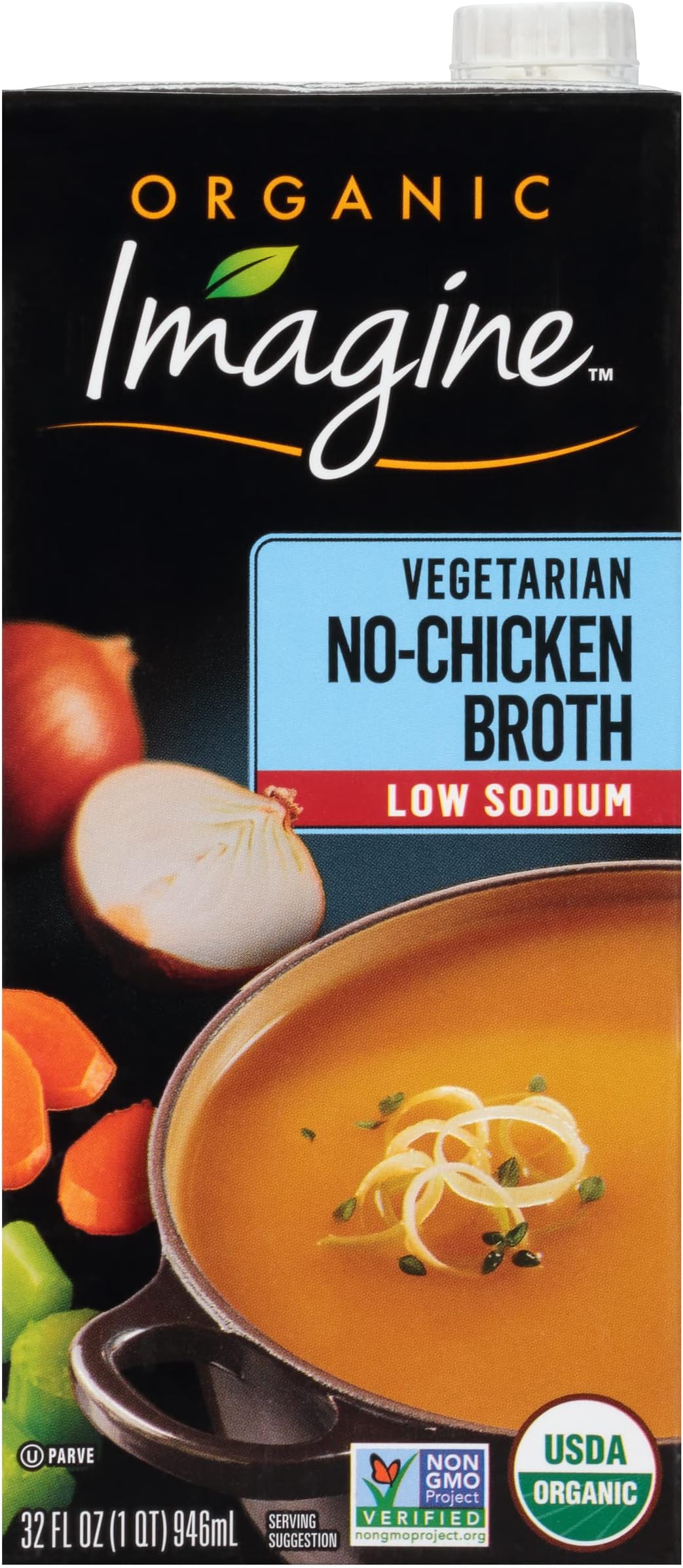 Amazon.com: Imagine Organic Low Sodium Vegetarian No-Chicken Broth, 32 ...