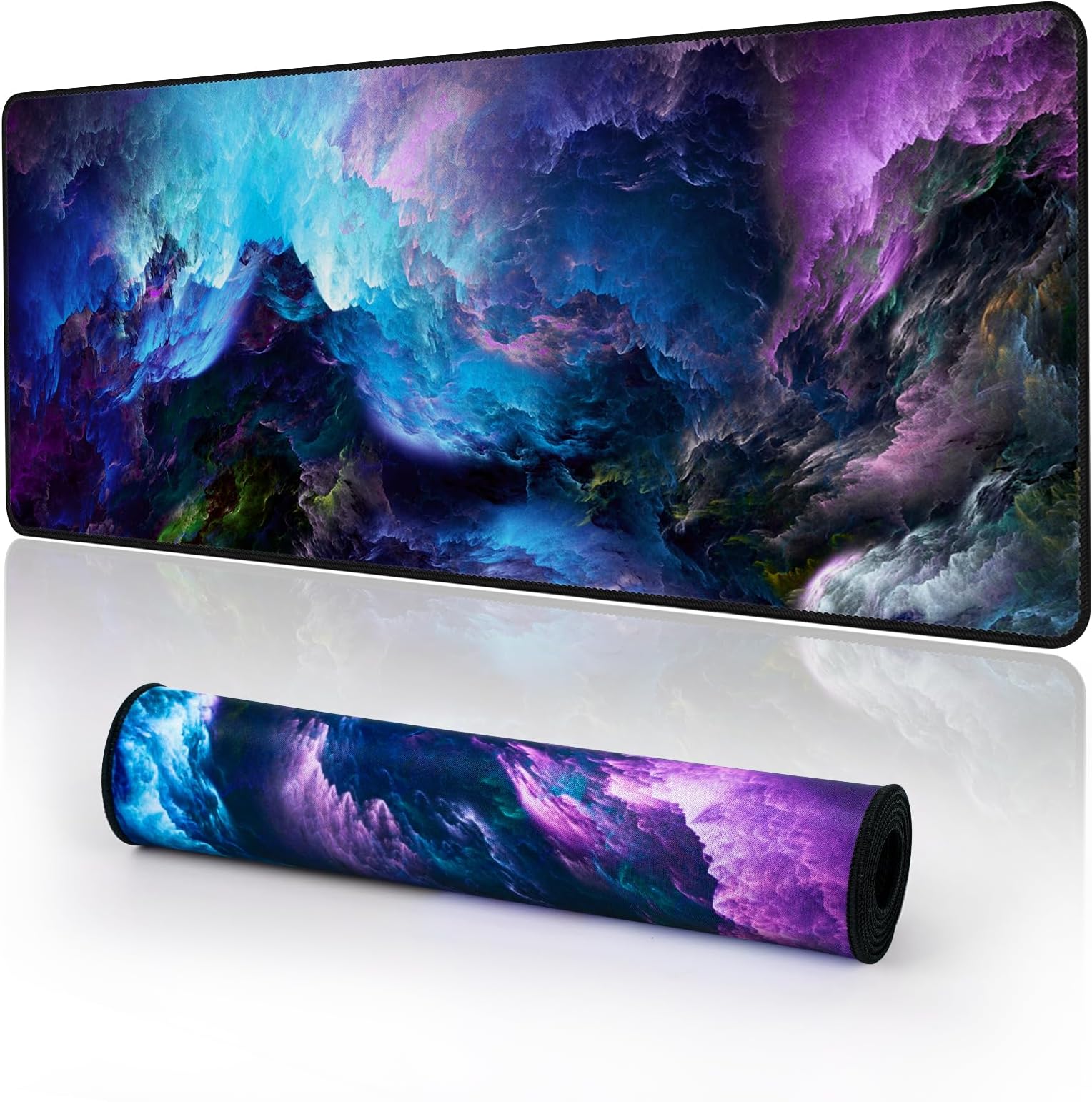 LEEBEI Computer Keyboard Mouse Pad Black Large Mousepad (80 × 30CM ...