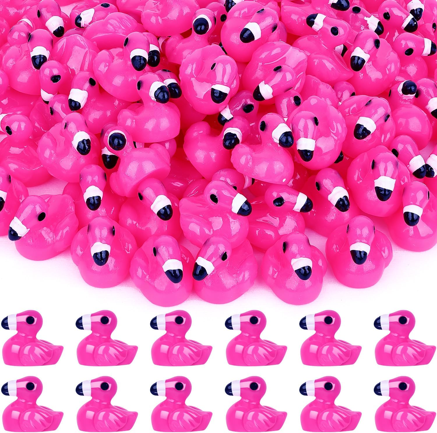 Amazon.com: Babelshar 100Pcs Mini Resin Flamingo, Tiny Resin Animals ...