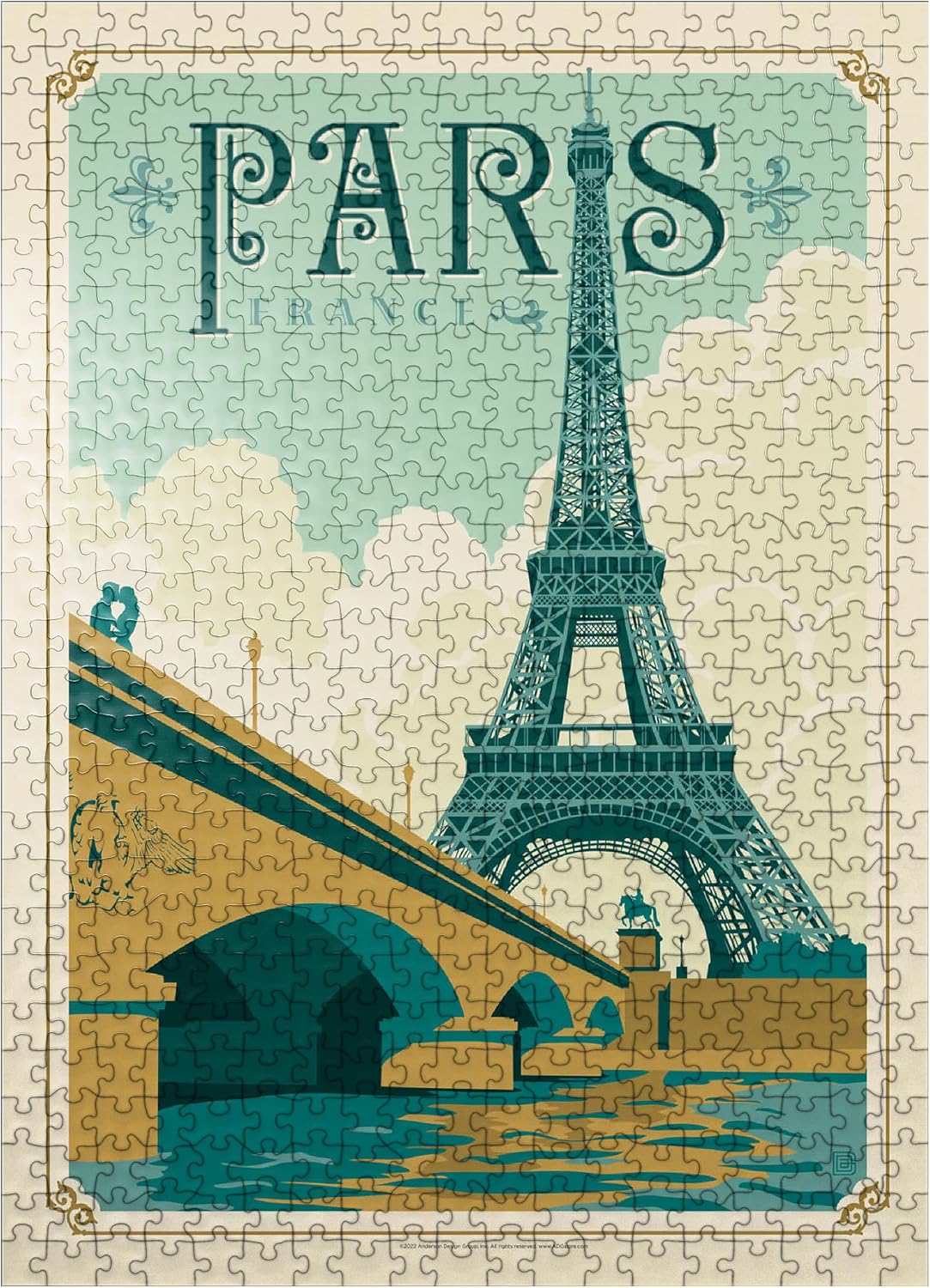 Amazon.com: MyPuzzle France: Paris, Vintage Poster - Premium 500 Piece ...