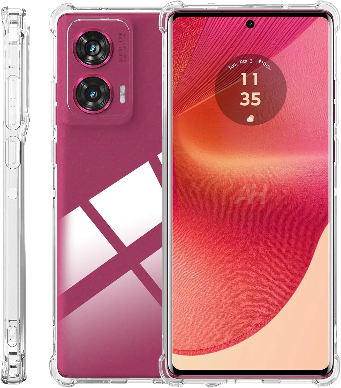 zZjoOoj Cover per Moto Edge 50 Fusion, Custodia Trasparente per ...