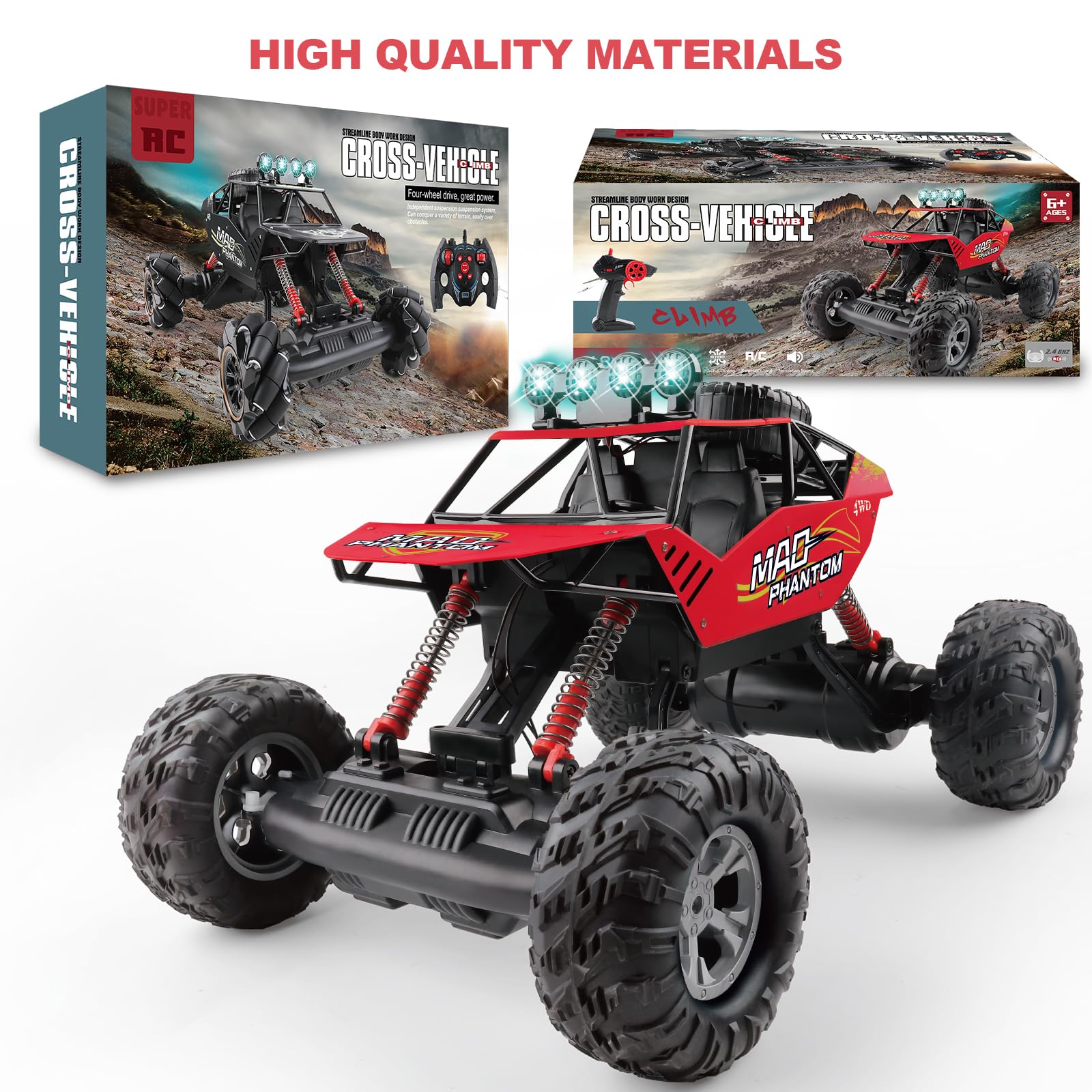 Hiitytin Large 1:8 Scale Remote Control Monster Truck for Adults Boys ...