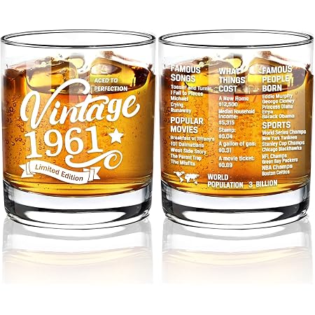Amazon.com | Old Fashioned Glasses-1961-Vintage 1961 Old Time ...