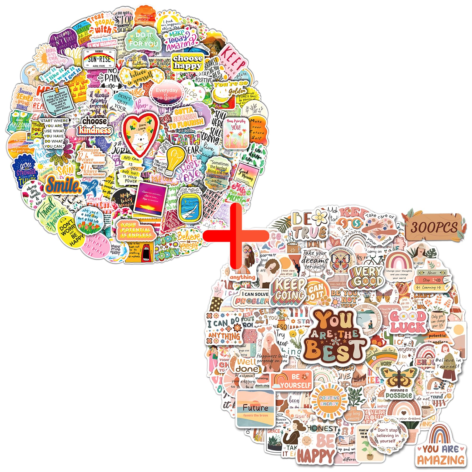 Amazon.com: 600 PCS Motivational Stickers Bulk: 300 Positive ...