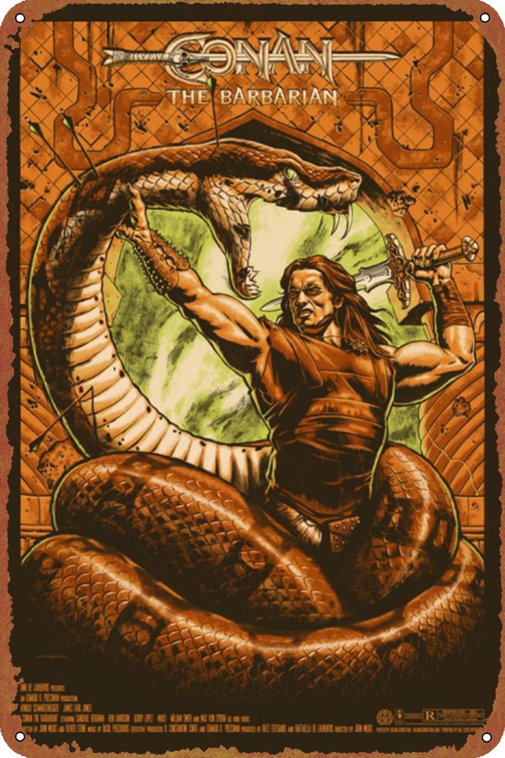 Amazon.com : Conan the Barbarian Poster Retro Vintage Funny Metal tin ...
