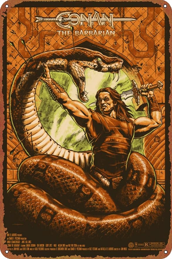 Amazon.com : Conan the Barbarian Poster Retro Vintage Funny Metal tin ...