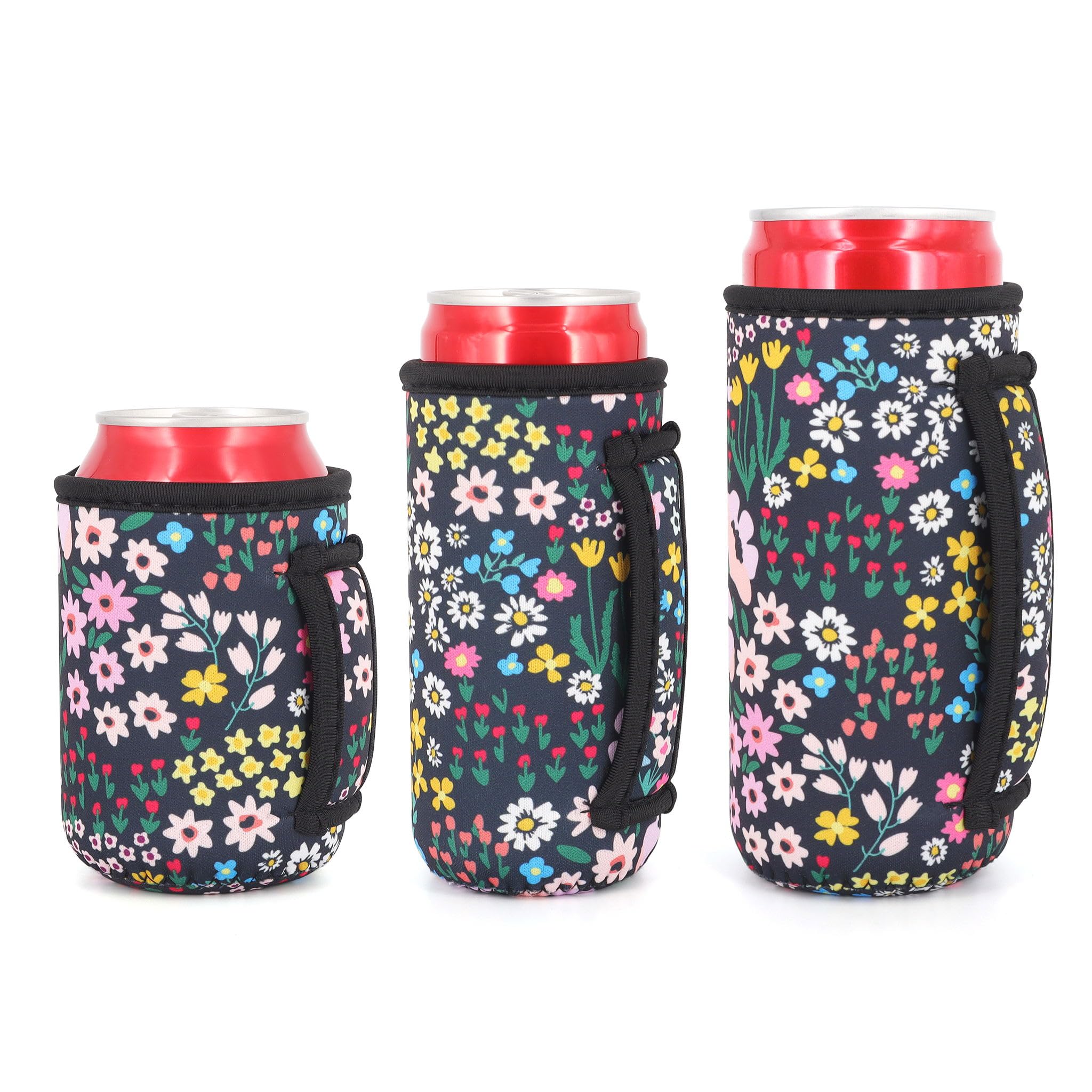 Snapklik.com : 3 Pack Reusable Neoprene Insulated Can Sleeve