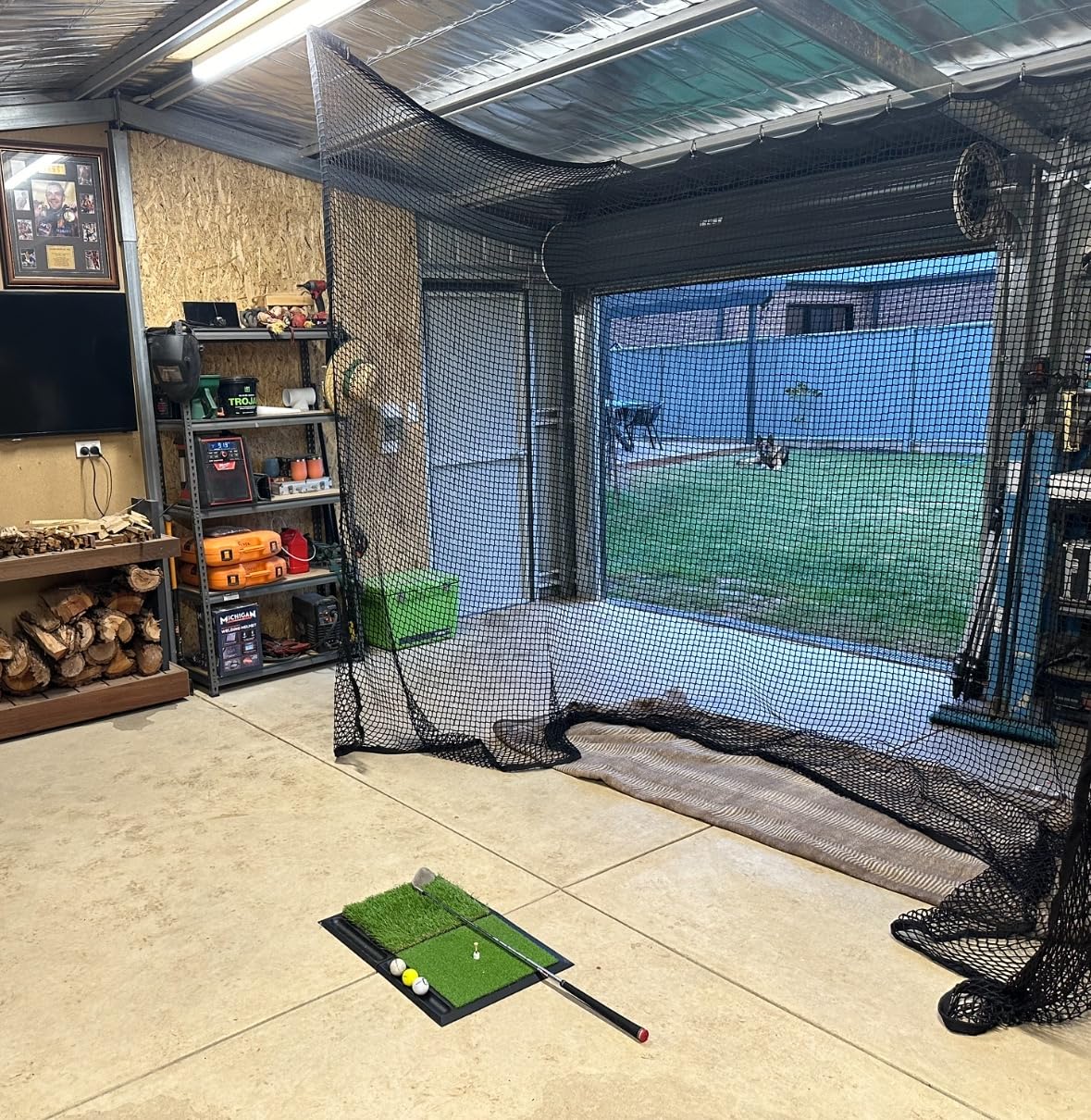 JAYA Golf Hitting Mat with Ball Tray, Heavy Rubber Base, Fairway ...