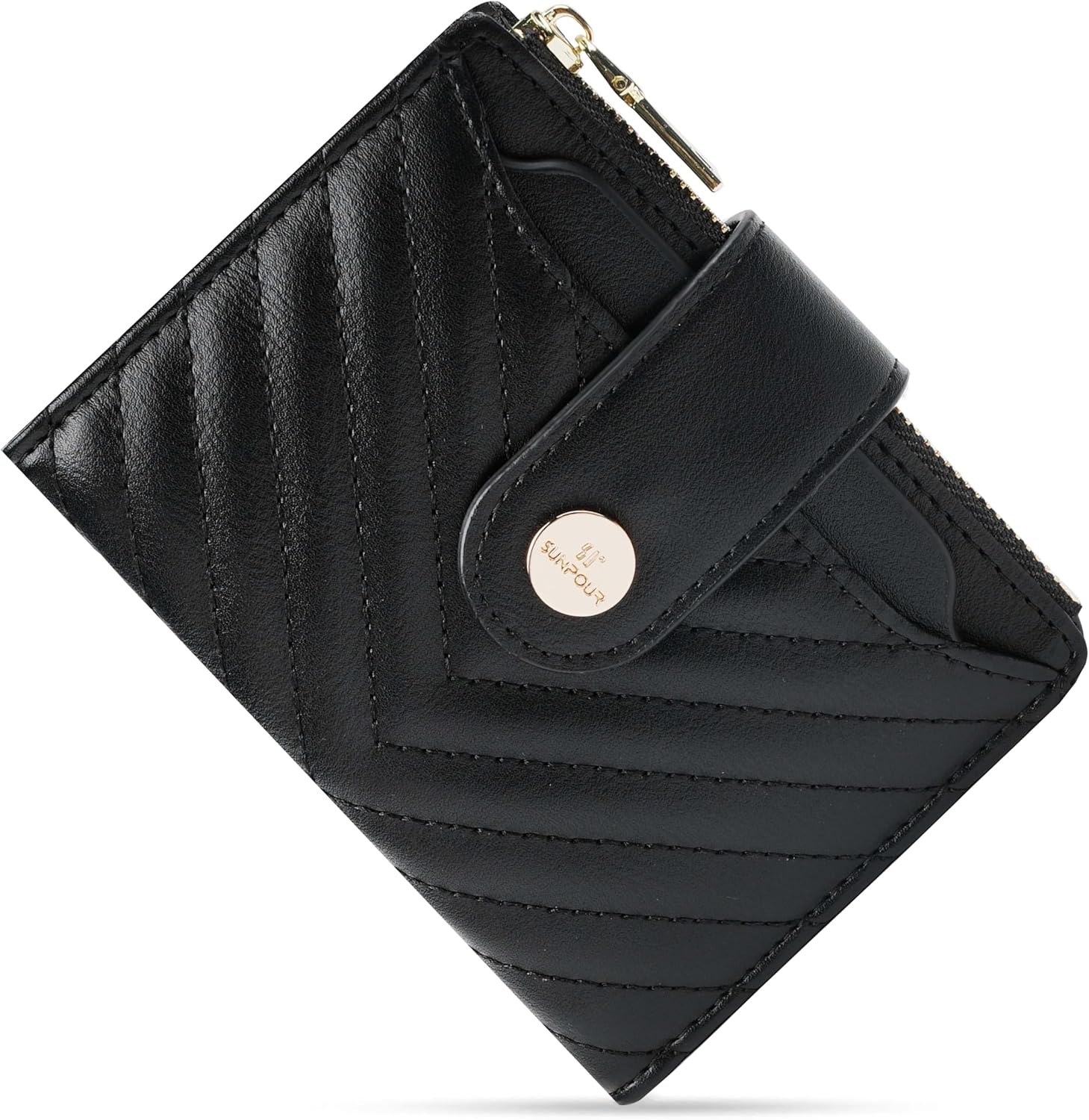 Amazon.com: Sunpour Small Wallet for Women Leather Bifold RFID Blocking ...
