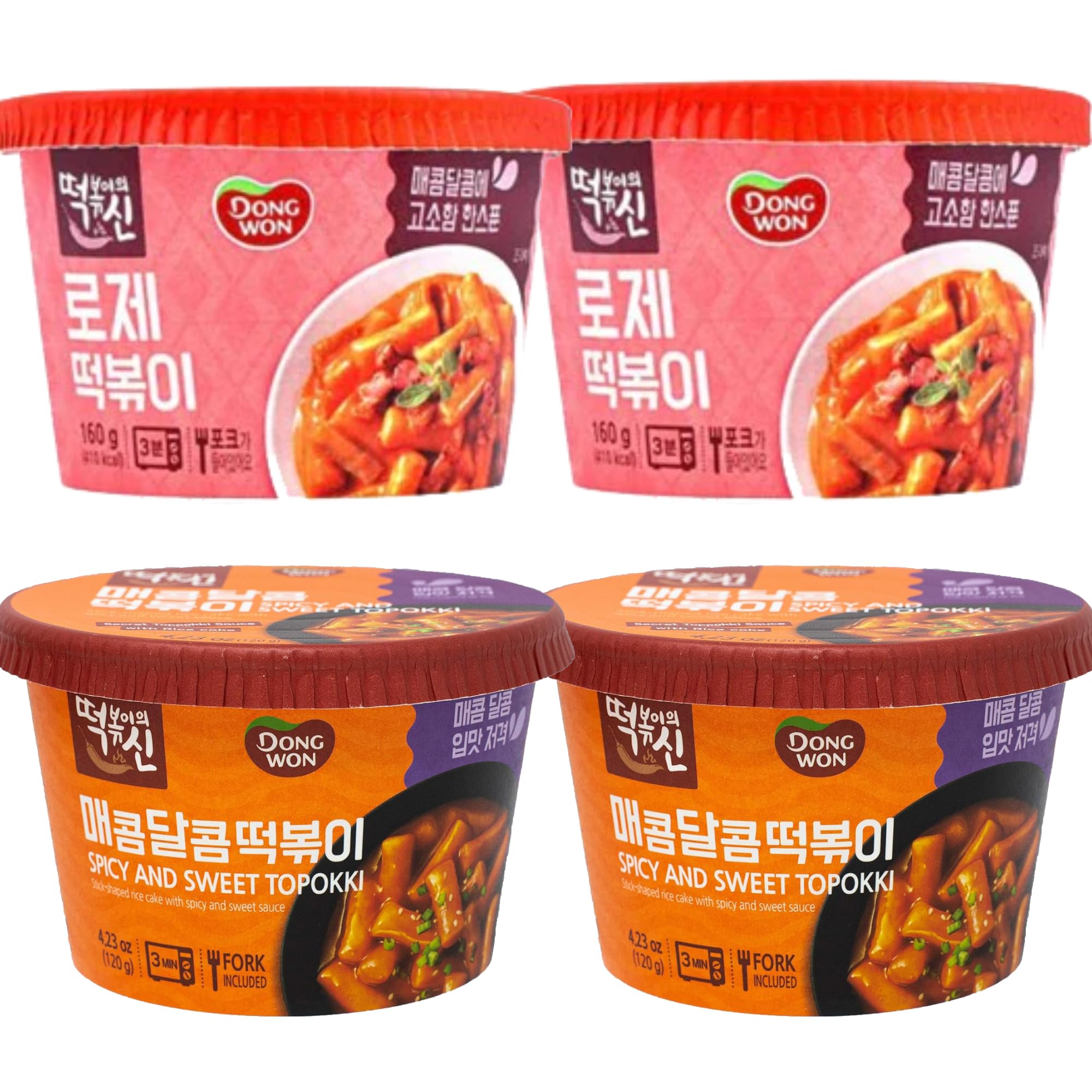Amazon.com: Dongwon Topokki Spicy and Sweet Flavor, Rose Flavor Korean ...