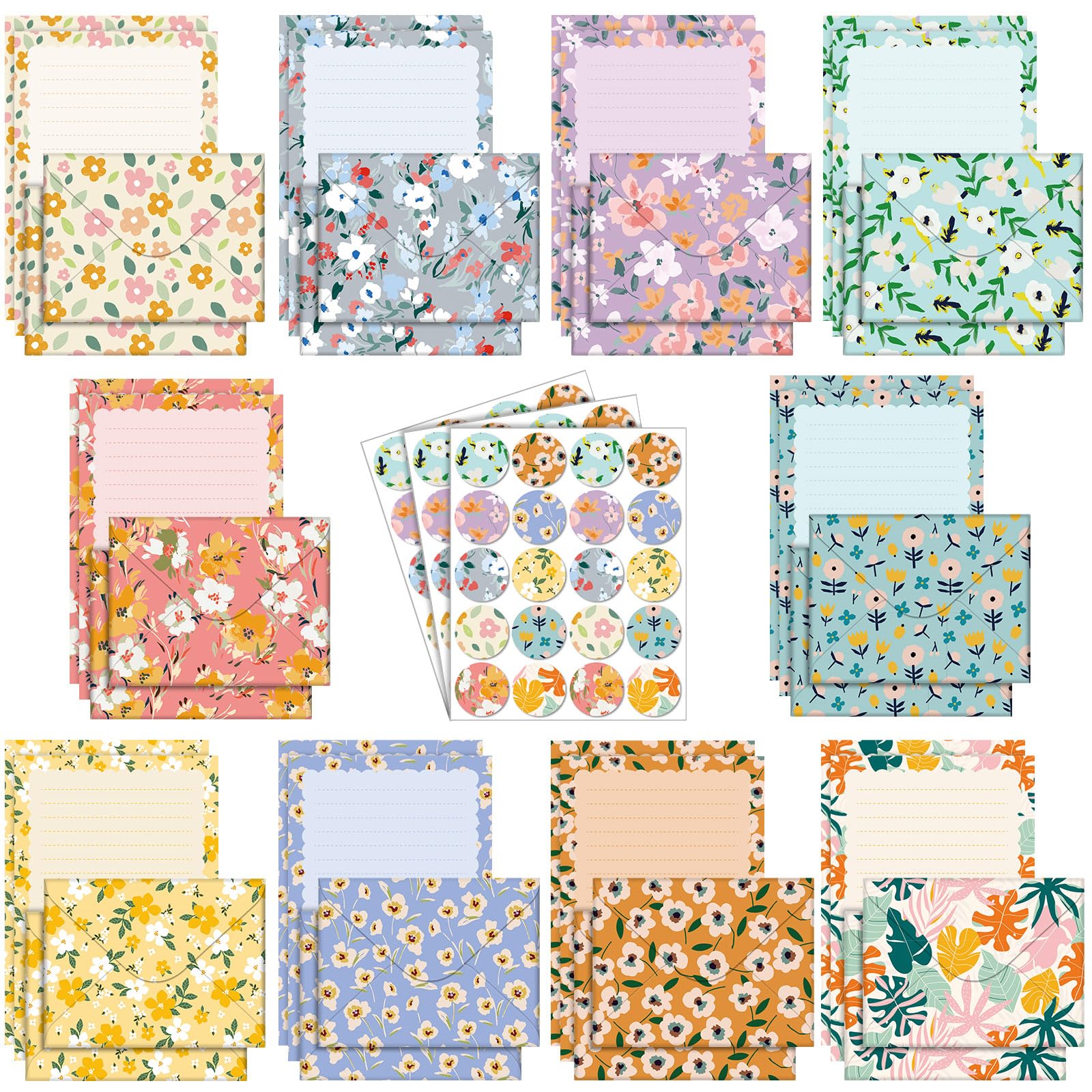 Amazon.com : TaoBary 160 Packs Stationery Paper Set (50 Double Sided ...