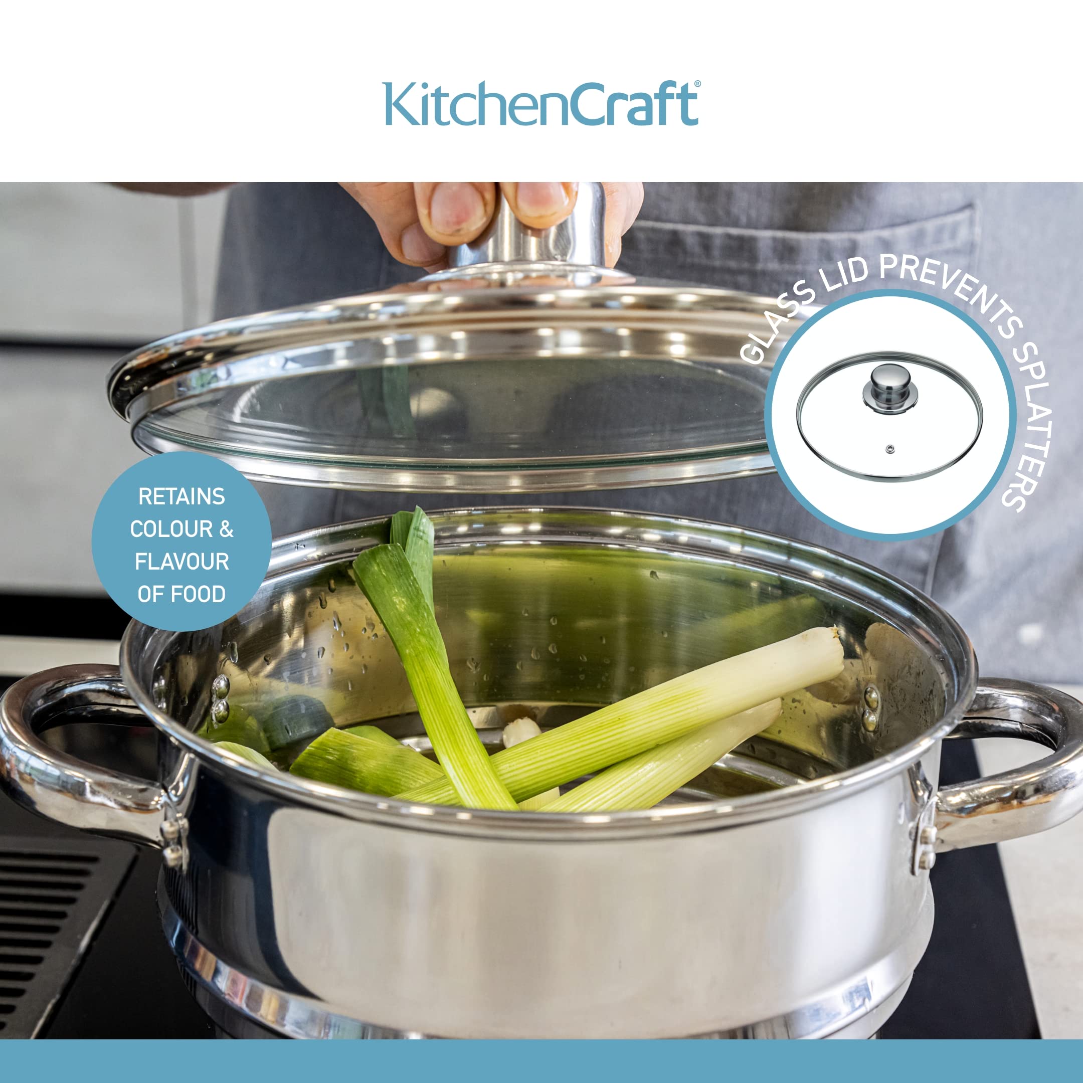 Snapklik.com : KitchenCraft Universal Steamer Insert For Cooking Pots