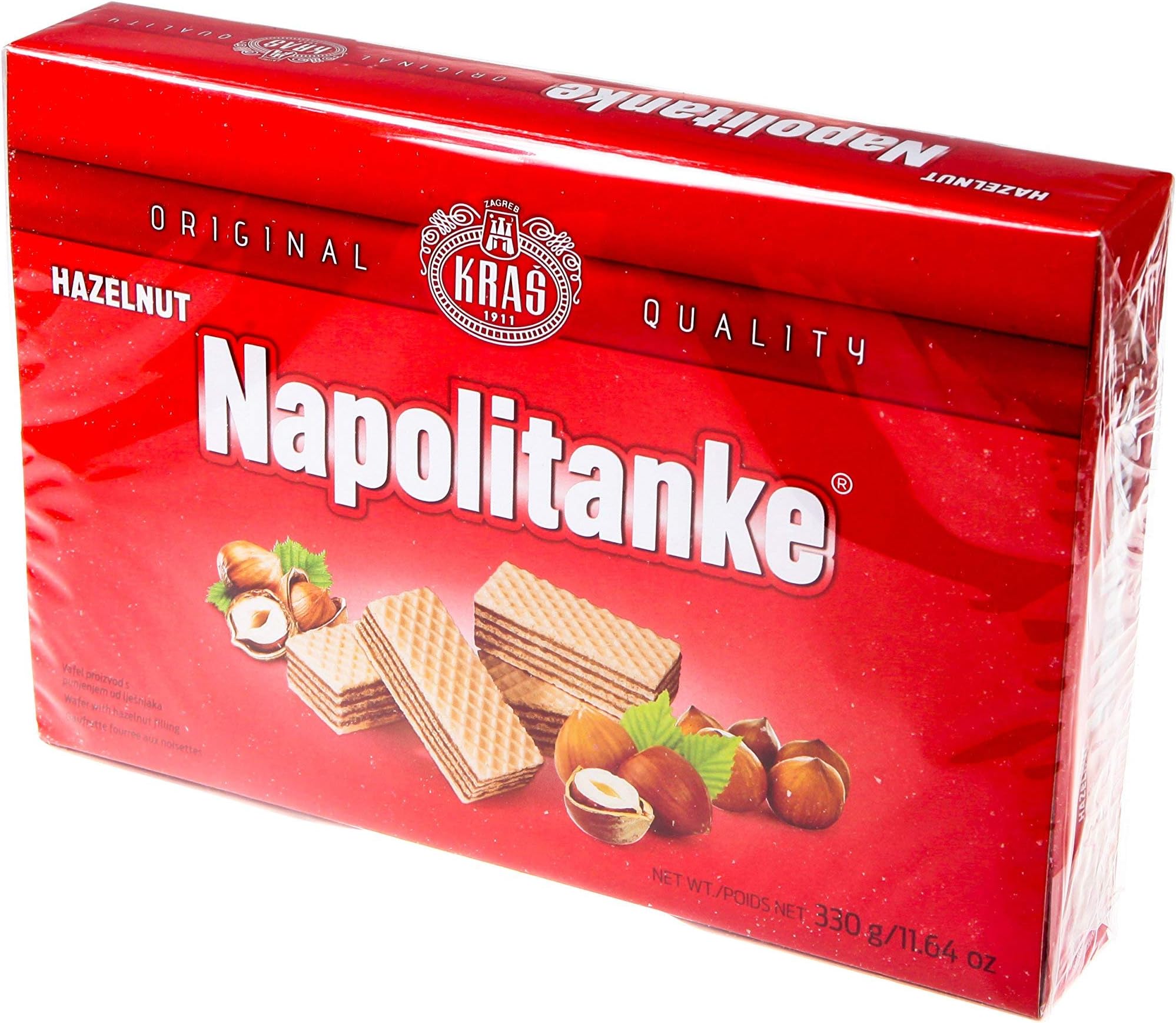Amazon.com: Kras Napolitanke Hazelnut Wafers 330g/11.6oz Pack of 3, 11. ...