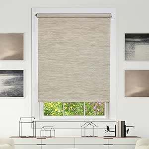 Amazon.com: Cordless Privacy Jute Window Roller Shade - 58 Inch Width ...
