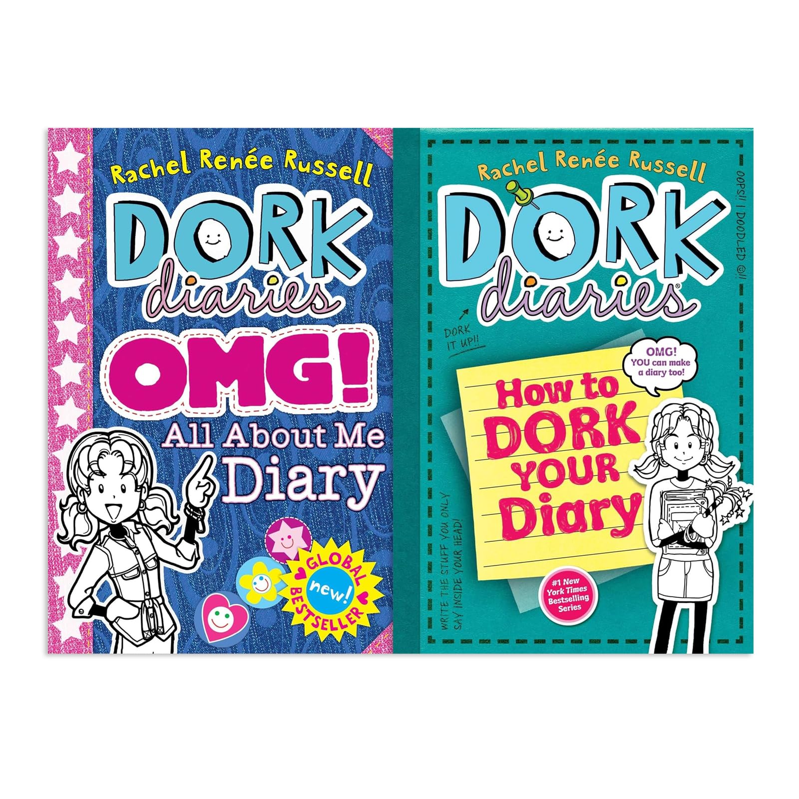 Dork Diaries 2 Books Collection Set by Rachel Renee Russell (Dork ...