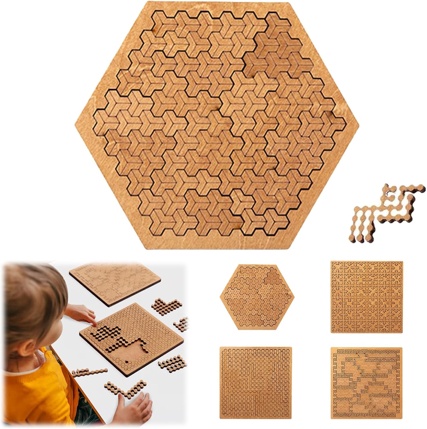 Amazon.com: Fractal Tray Puzzles, Mind-Bending Challenging No-Image ...
