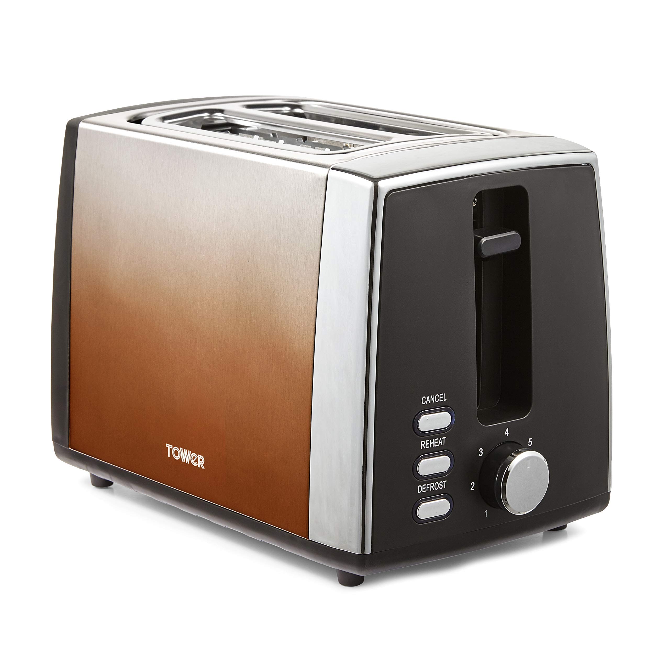 Tower T20038COP Infinity Ombré 2 Slice Toaster, 900W, Copper : Amazon ...