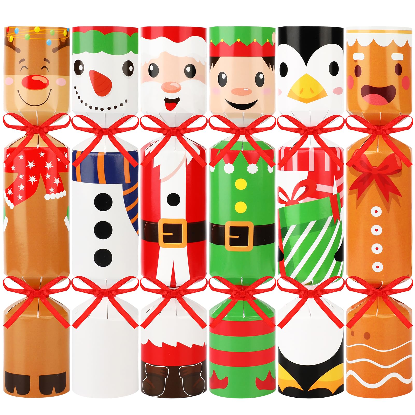 DPKOW Christmas Crackers Boxes 12 Pack, DIY Christmas Xmas Gift Boxes ...