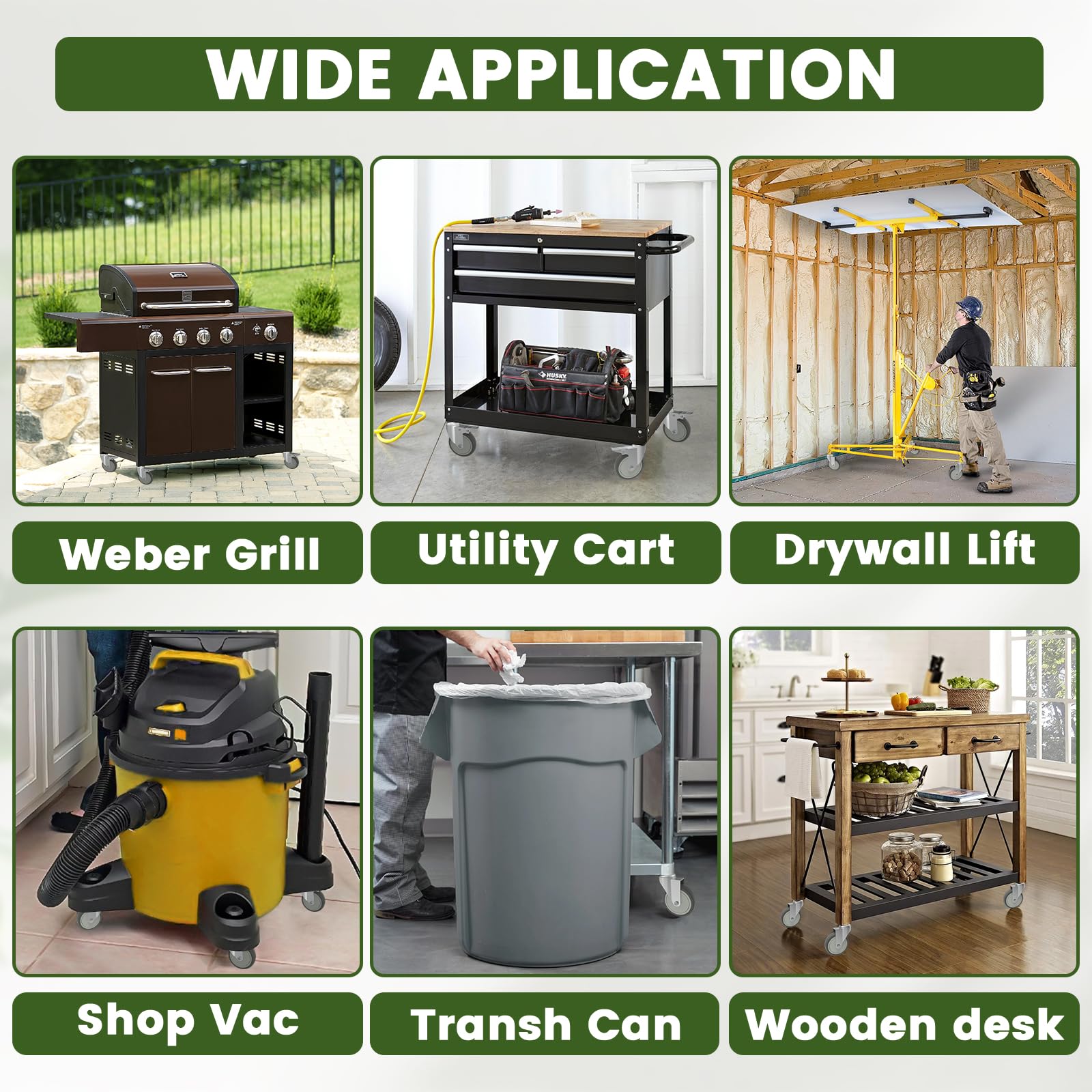 Snapklik.com : MySit 3 Inch Swivel Stem Caster 7/16" X 1-3/8" Stem TPR ...