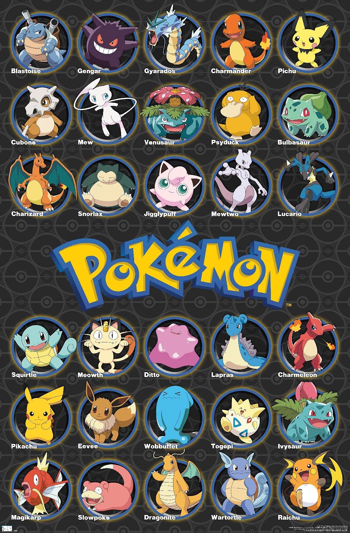 Amazon.com: Trends International Pokémon 12-Pack Poster Collage Poster ...