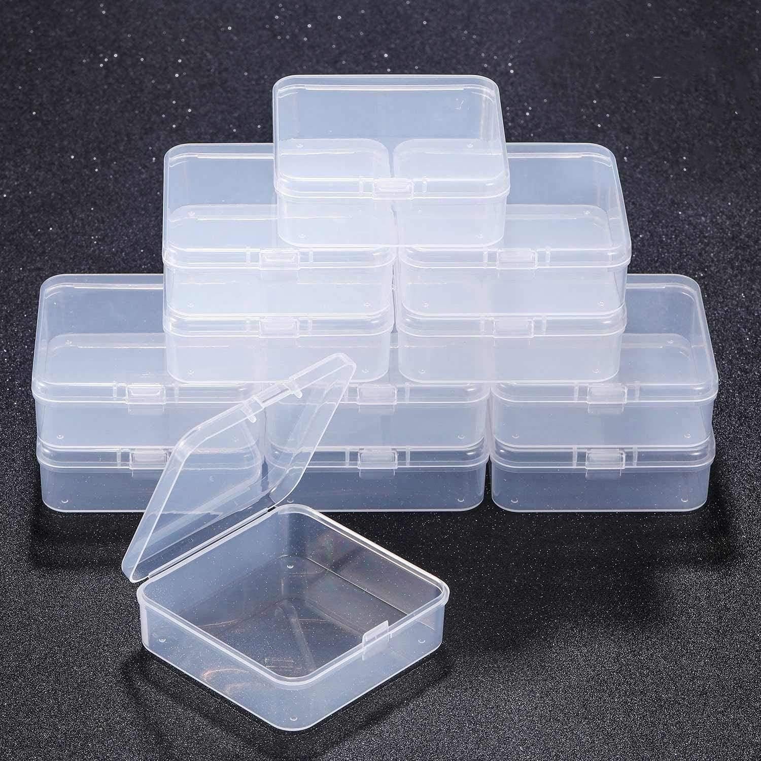 MEISO 12 Pack Clear Plastic Beads Storage Containers Box Drawer ...