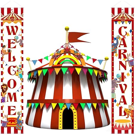 Amazon.com: Carnival Circus Backdrop Banner Photo Background Carnival ...