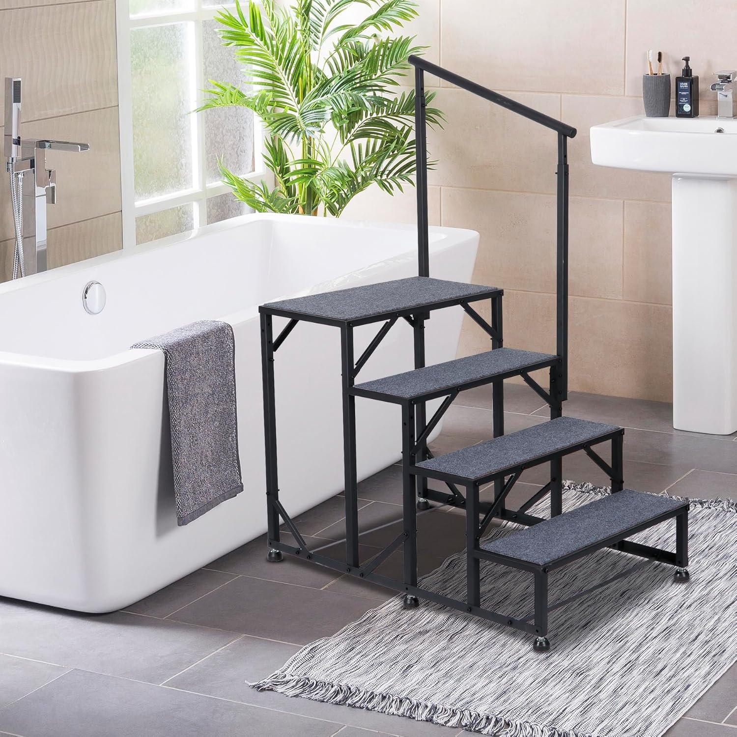 Amazon.com: Toriexon RV Stairs Handrails Ladder, 3 Step 5th Wheel Stair ...