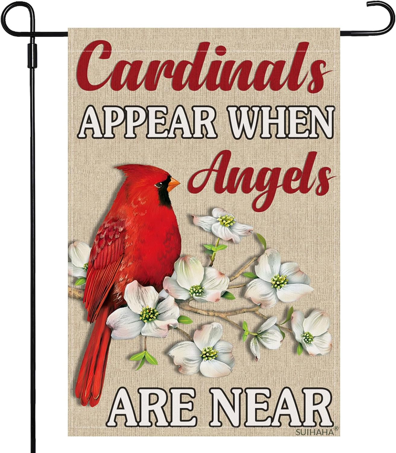 Amazon.com : Cardinals Appear When Angels Are Near Garden Flag Red ...