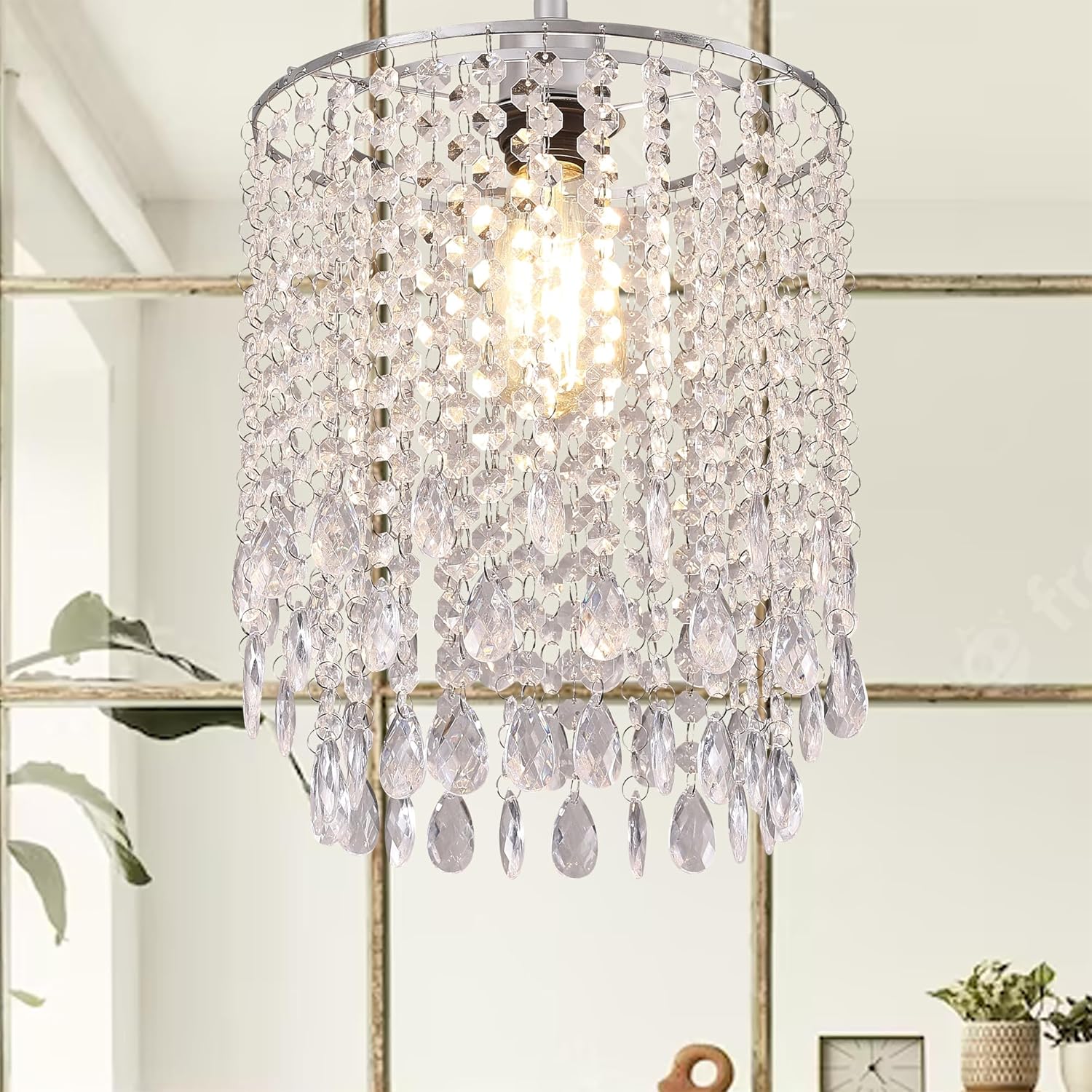 Hi-ERA Crystal Lampshade for Ceiling Pendant Light, Lamp Shade for ...