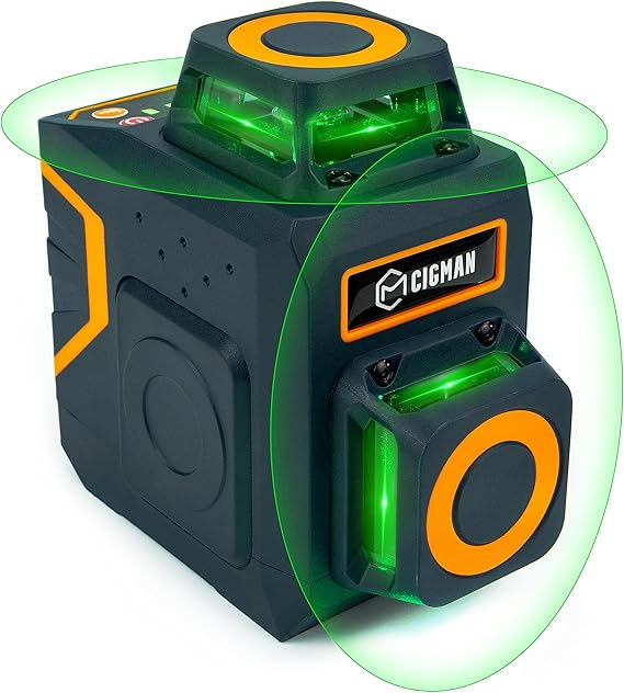 CIGMAN Green Laser Level Self Leveling, Switchable 2x360° Laser Level ...