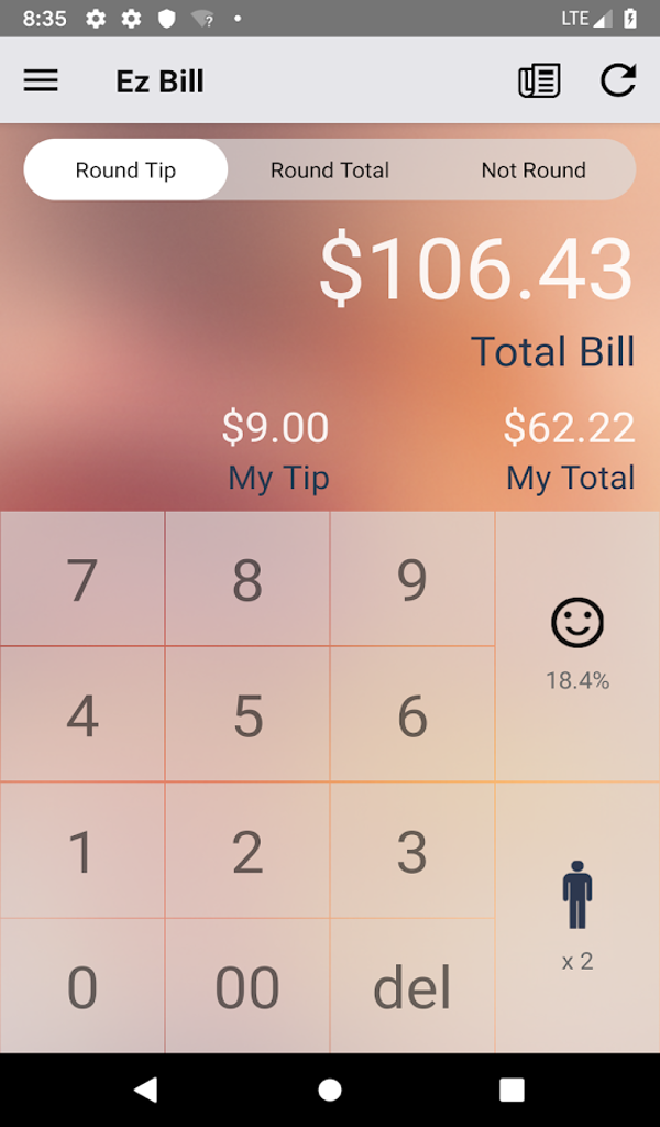 Ez Bill Tip Calculator App On Amazon Appstore
