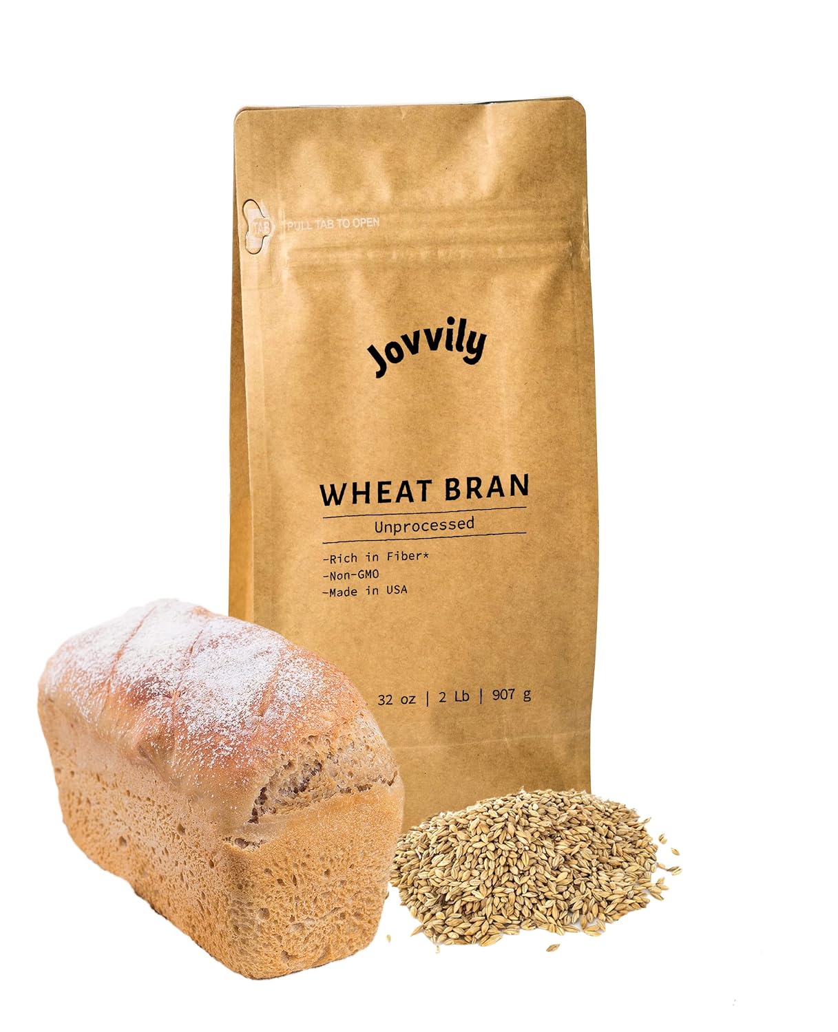 Amazon.com : Jovvily Wheat Bran - 2lb - Fiber Rich - Non-GMO ...