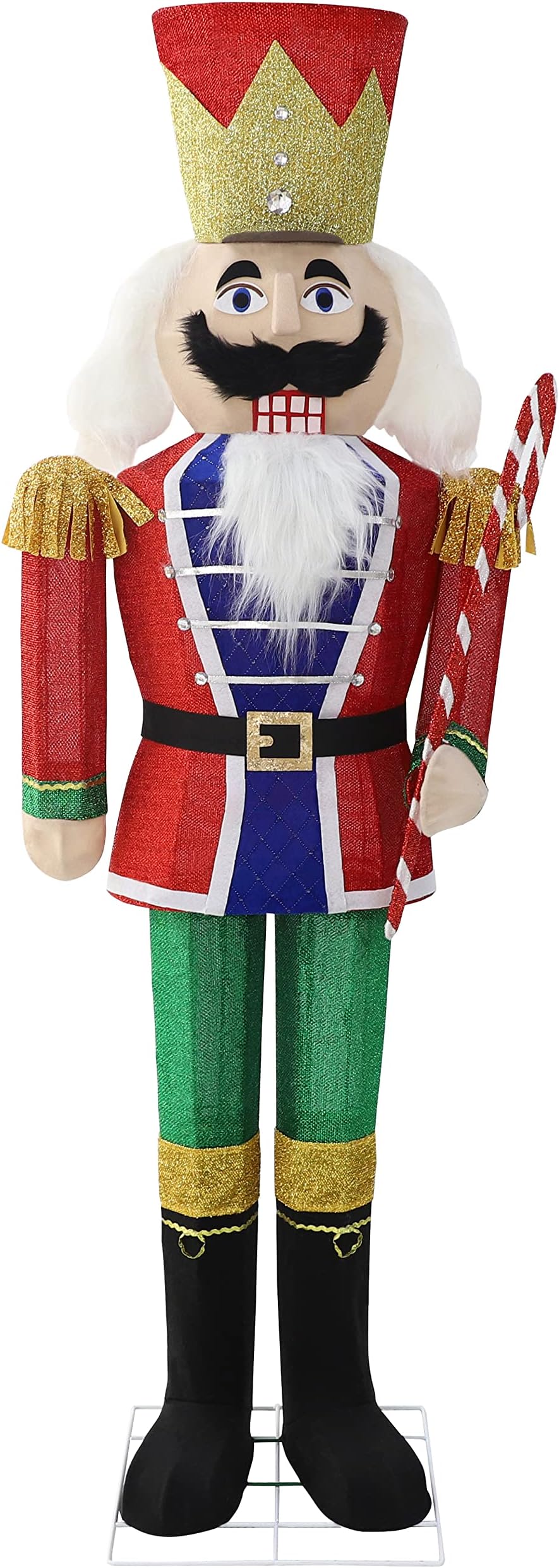 Amazon.com : Yardenaler 5FT Lighted Nutcracker with Candy Cane for ...