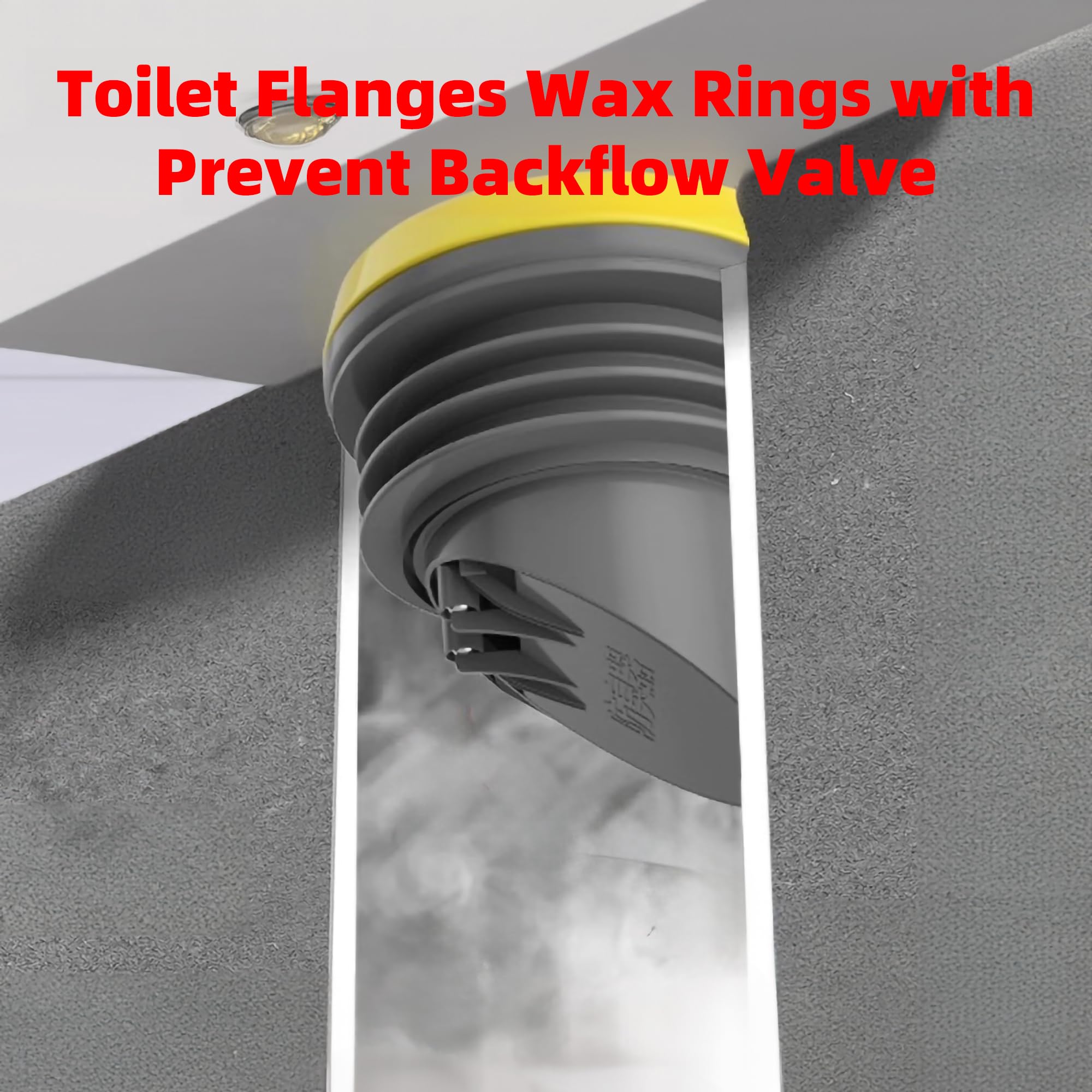 Toilet Backflow Preventer 2PCS Toilet Flanges Wax Rings With Prevent ...