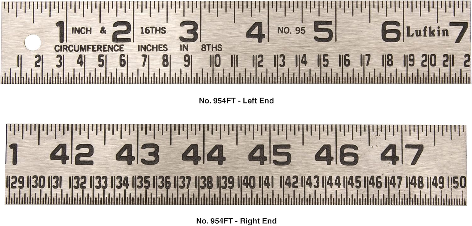 Lufkin 954FT 1-1/4-Inch by 4-Foot Tinner-Foot Steel Circumference Rule ...