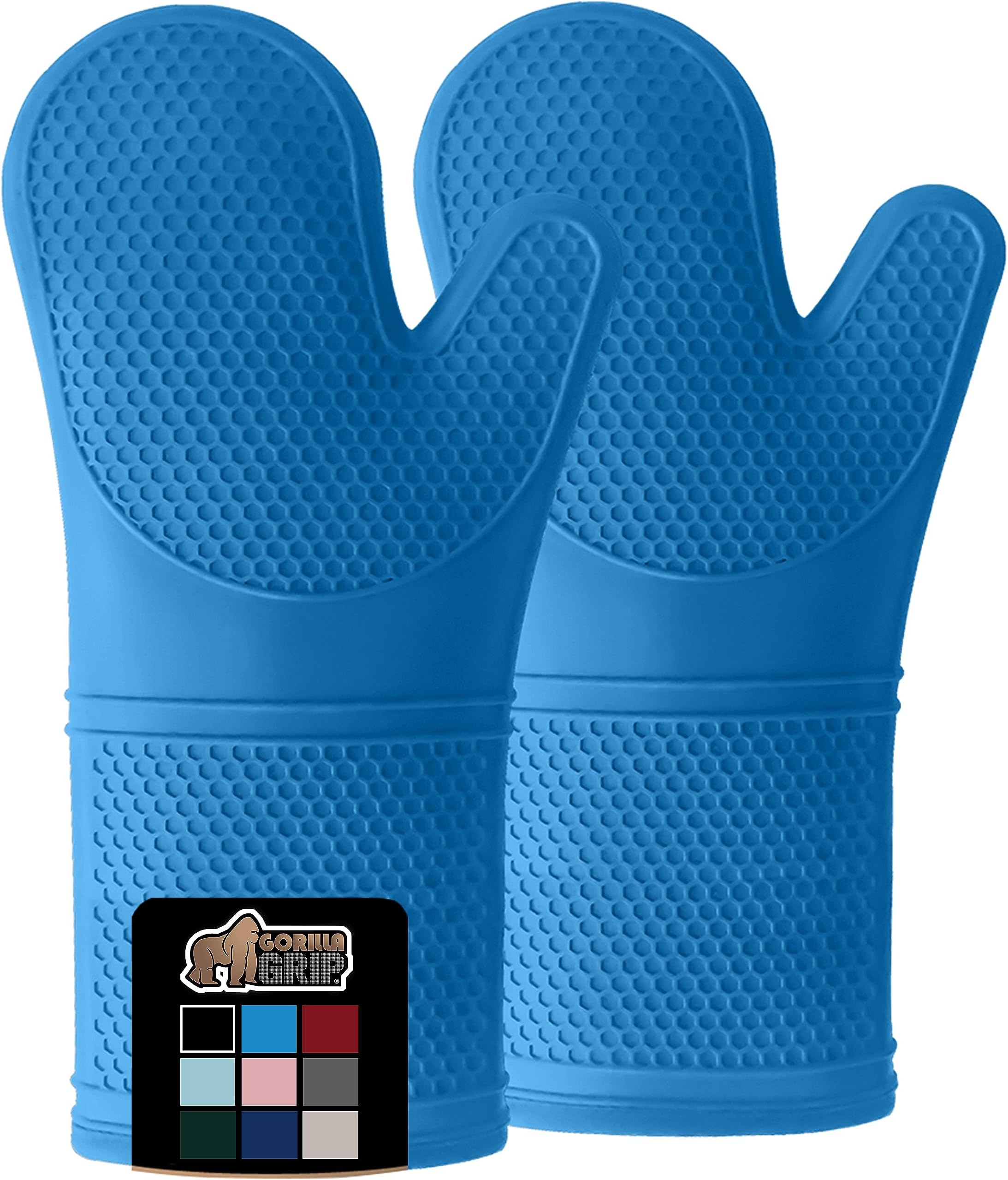 Amazon.com: Puppet Oven Mitts Red Cotton Silicone Non-Slip Long Sleeve ...