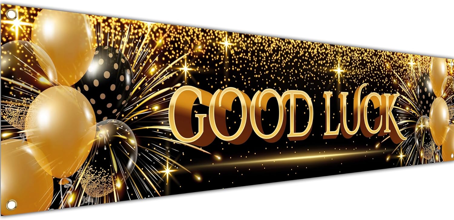 Amazon.com: BRAVITA Good Luck Banner - We Will Miss You Banner - We ...