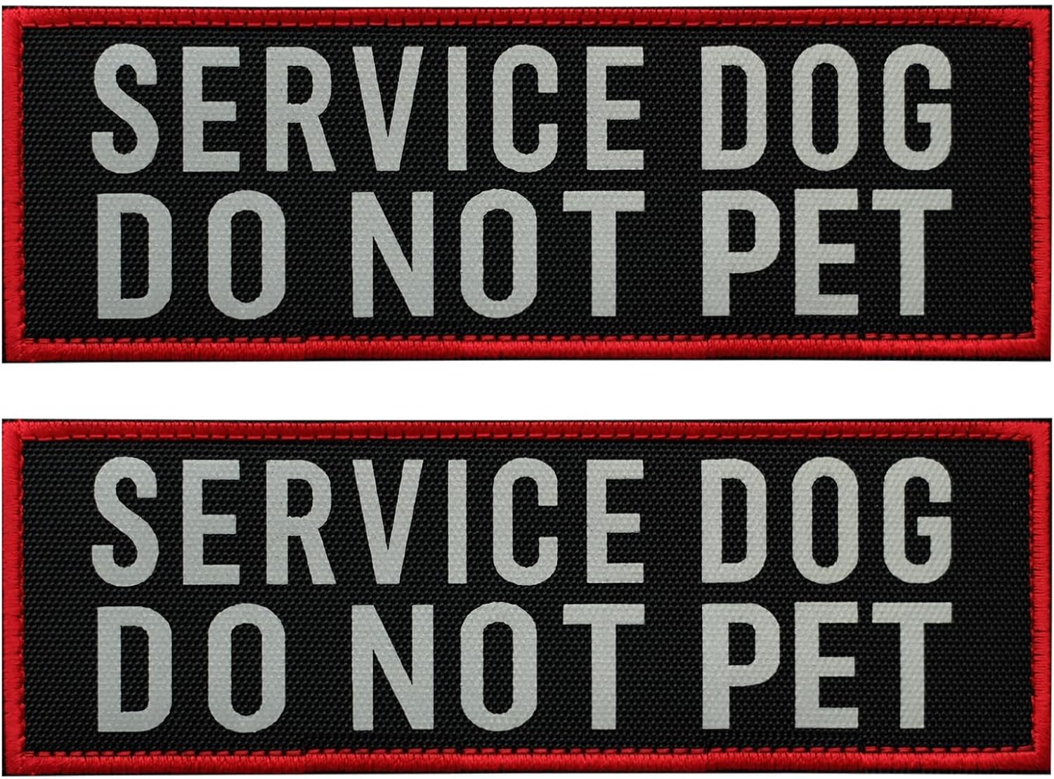 FITZNORA 2 Pcs Reflective Service Dog Do Not Pet Patch Set with Hook ...