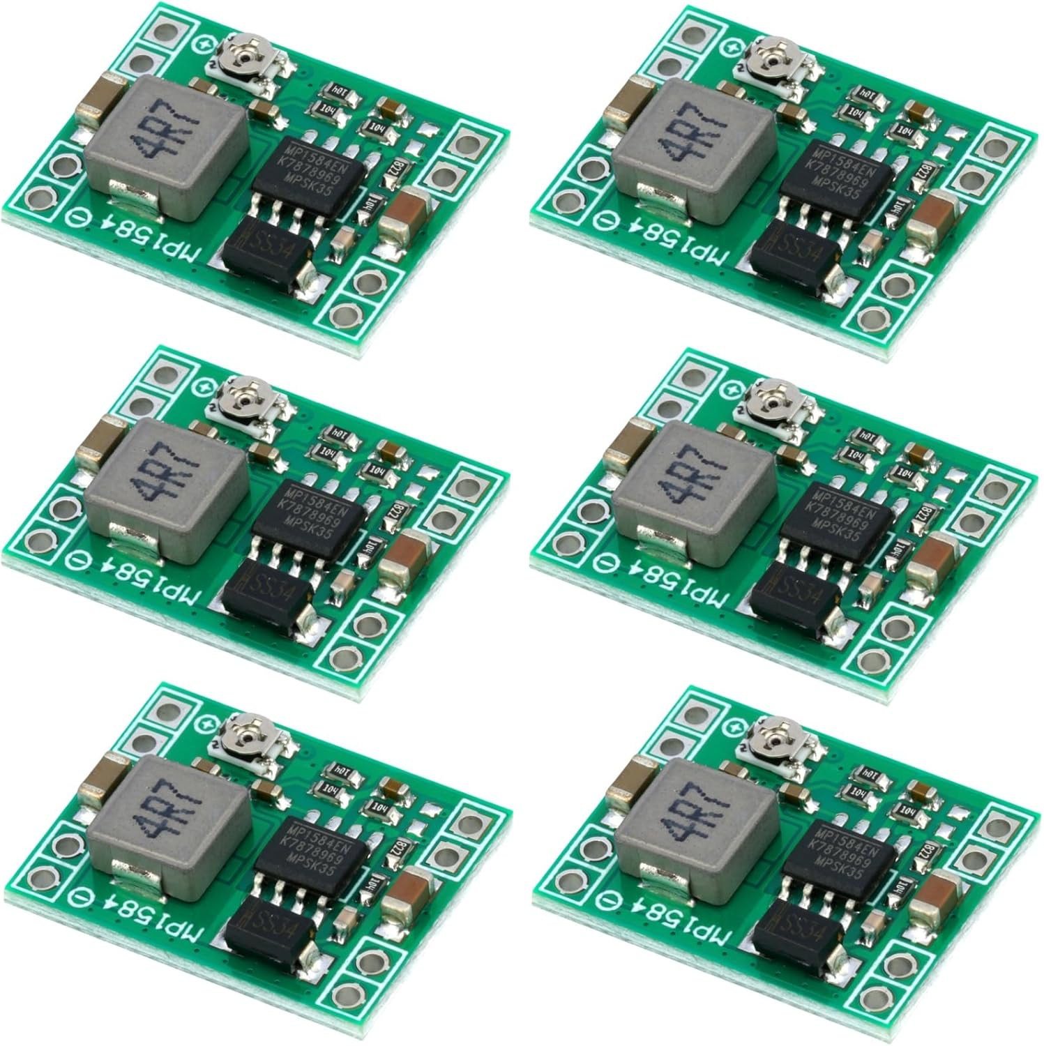 Amazon.com: MTDELE 6Pcs 5V Buck Converter Mini MP1584EN DC-DC 3A Power Supply Adjustable Module ...